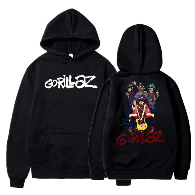 Gorillaz 2024 Merch Unisex Long Sleeve Oversized Hooded Fleece ...