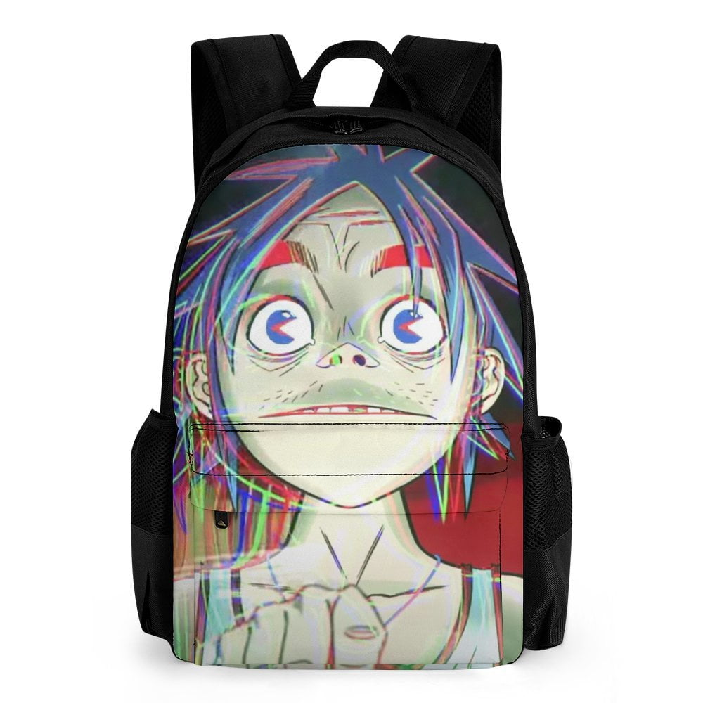 Gorillaz 2D Backpack Laptop Bag Student Satchel Schoolbag Bookbag Large Capacity Multipurpose ...