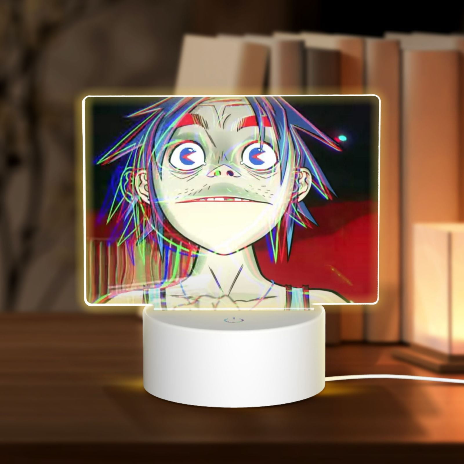Gorillaz 2D Rectangular Acrylic Night Light Adjustable 3 Light Modes ...