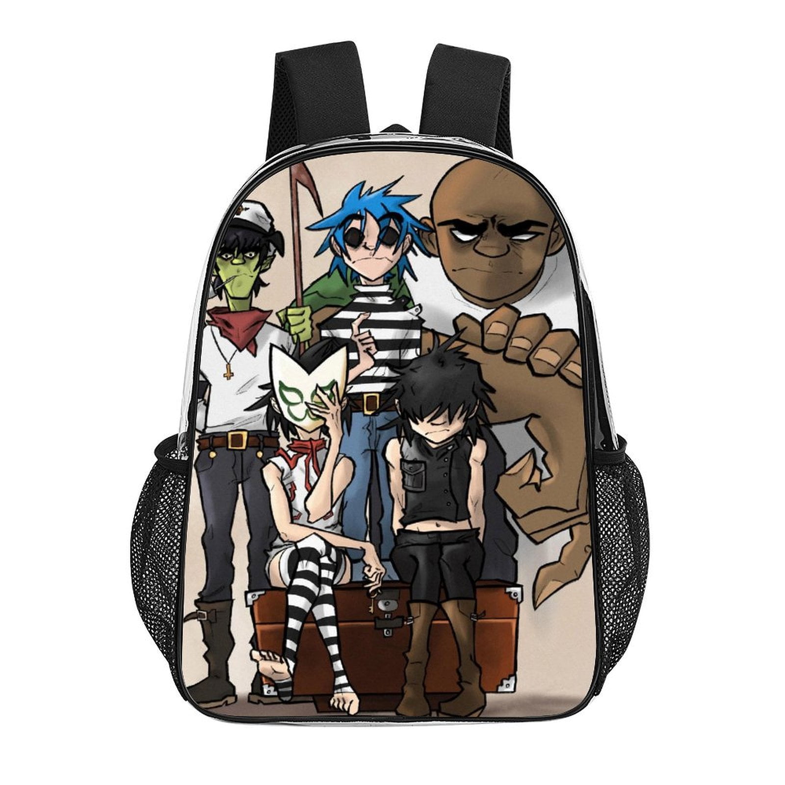 Gorillaz Animated Clear Backpack 17 Inch Transparent Bag Laptop Daypack ...