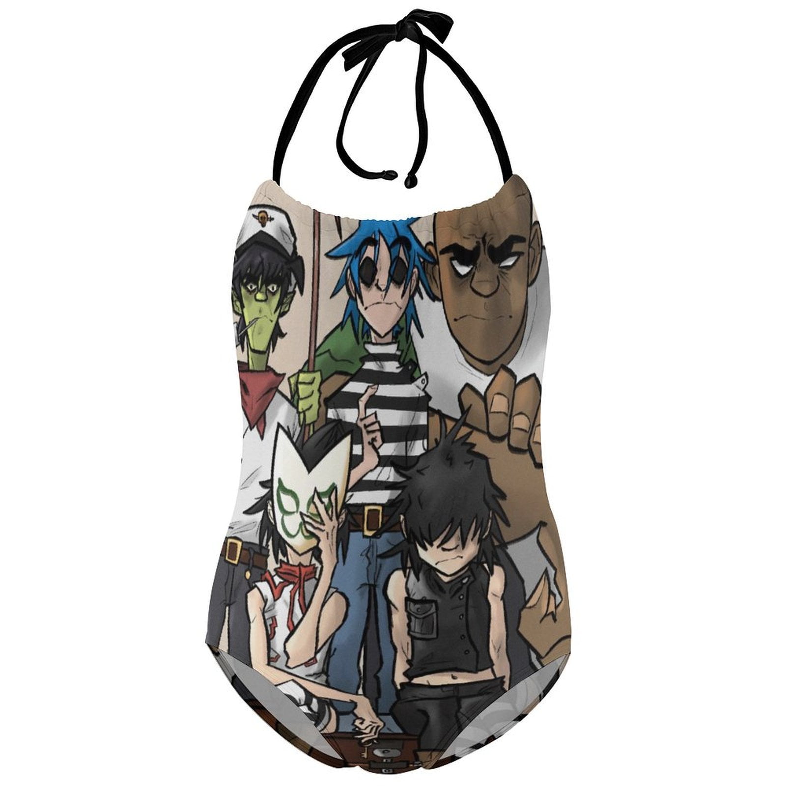 Gorillaz Animated Girl's Swimsuit One-piece Summer Hawaii Beach Kid's ...