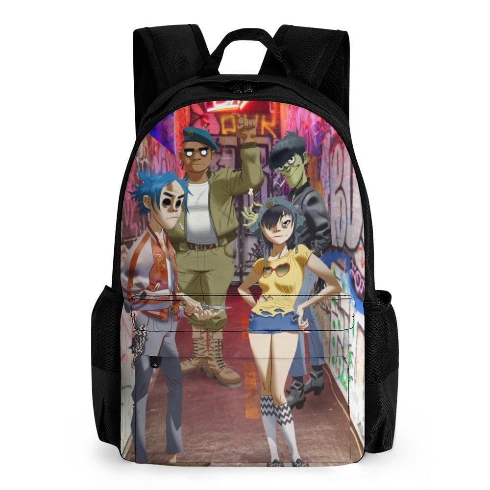 Gorillaz Backpack Laptop Bag Student Satchel Schoolbag Bookbag Large Capacity Multipurpose ...
