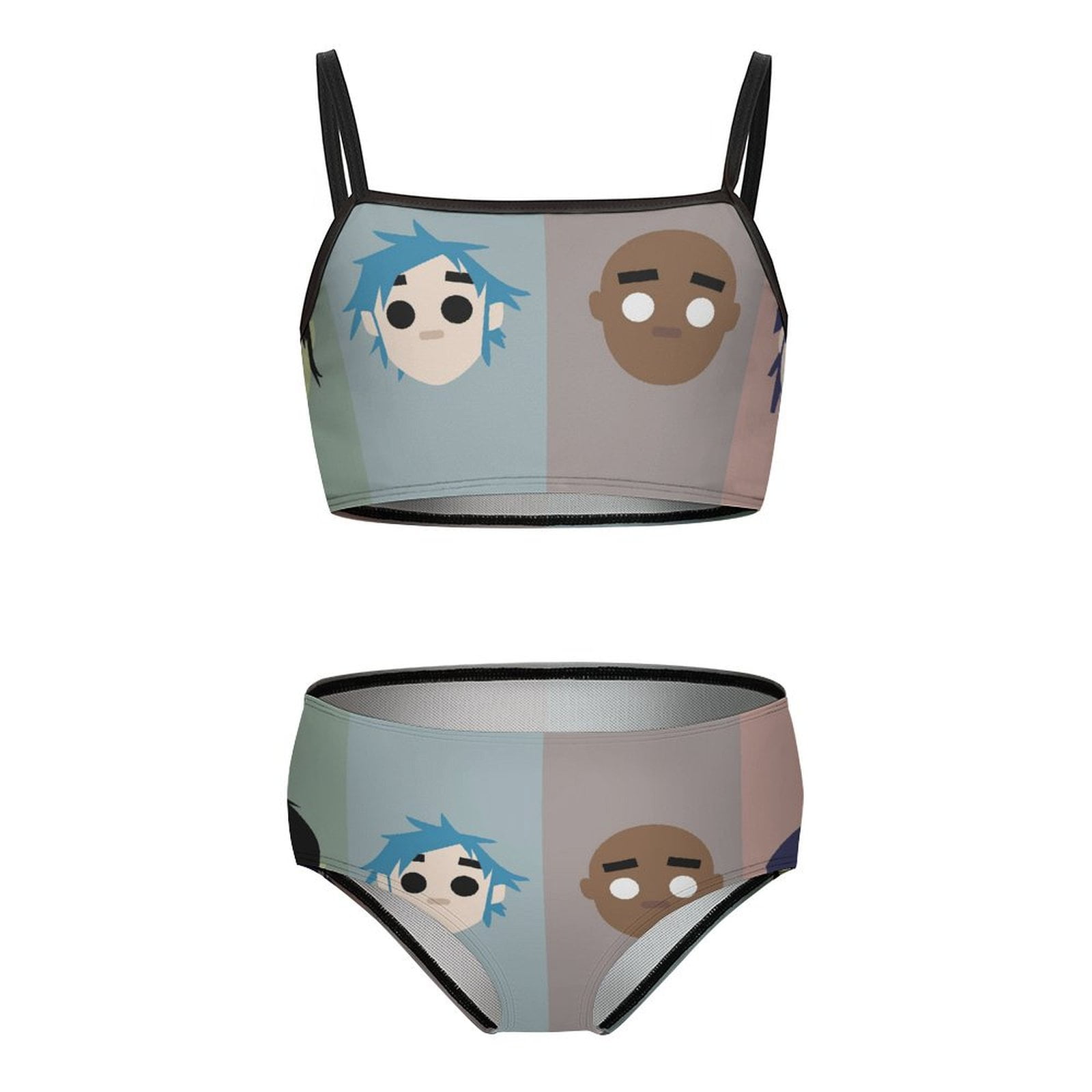 Gorillaz Children's Swimsuit Girls Swimwear 2 Piece Bikini Sets Tankini ...