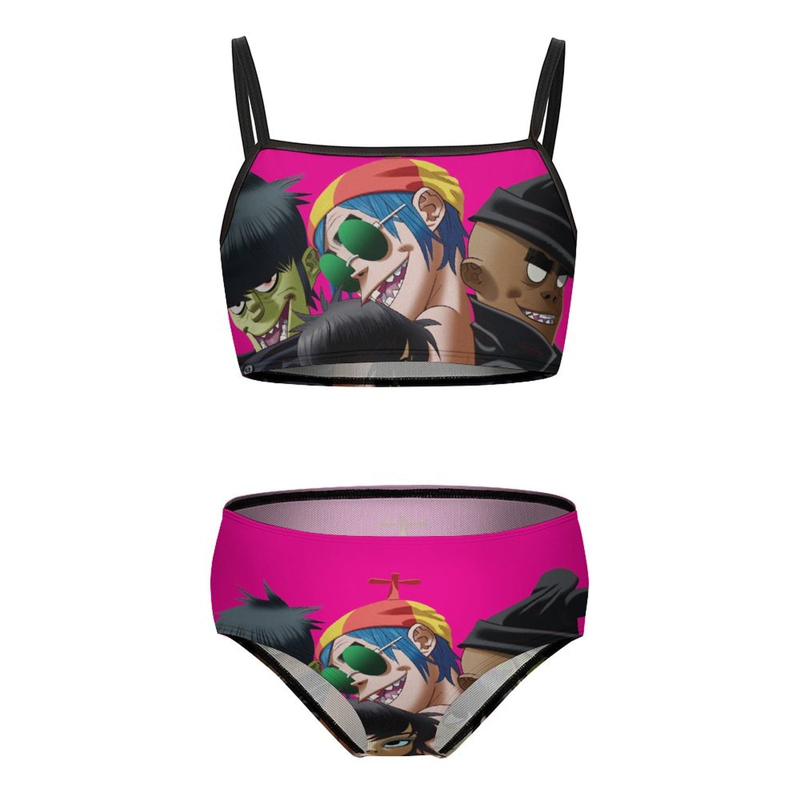 Gorillaz Children's Swimsuit Girls Swimwear 2 Piece Bikini Sets Tankini ...