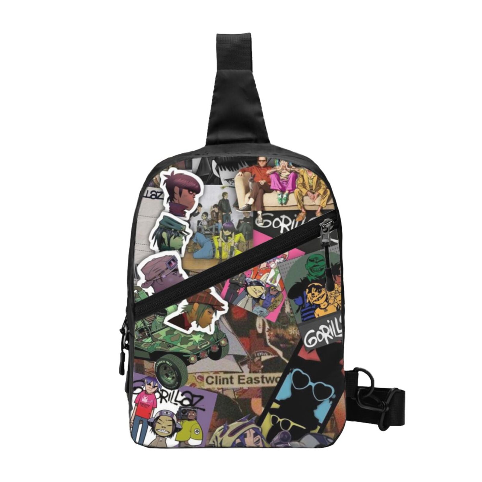 Gorillaz Crossbody Bag Chest Backpack Compact Foldable Shoulder Sling ...