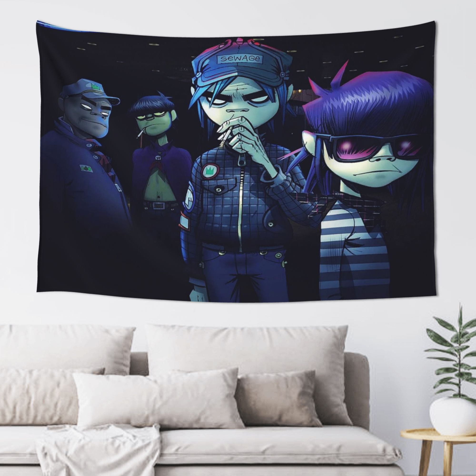 Gorillaz Demon Days Tapestry Banner 60x40in inch Decor Art Tablecloth ...
