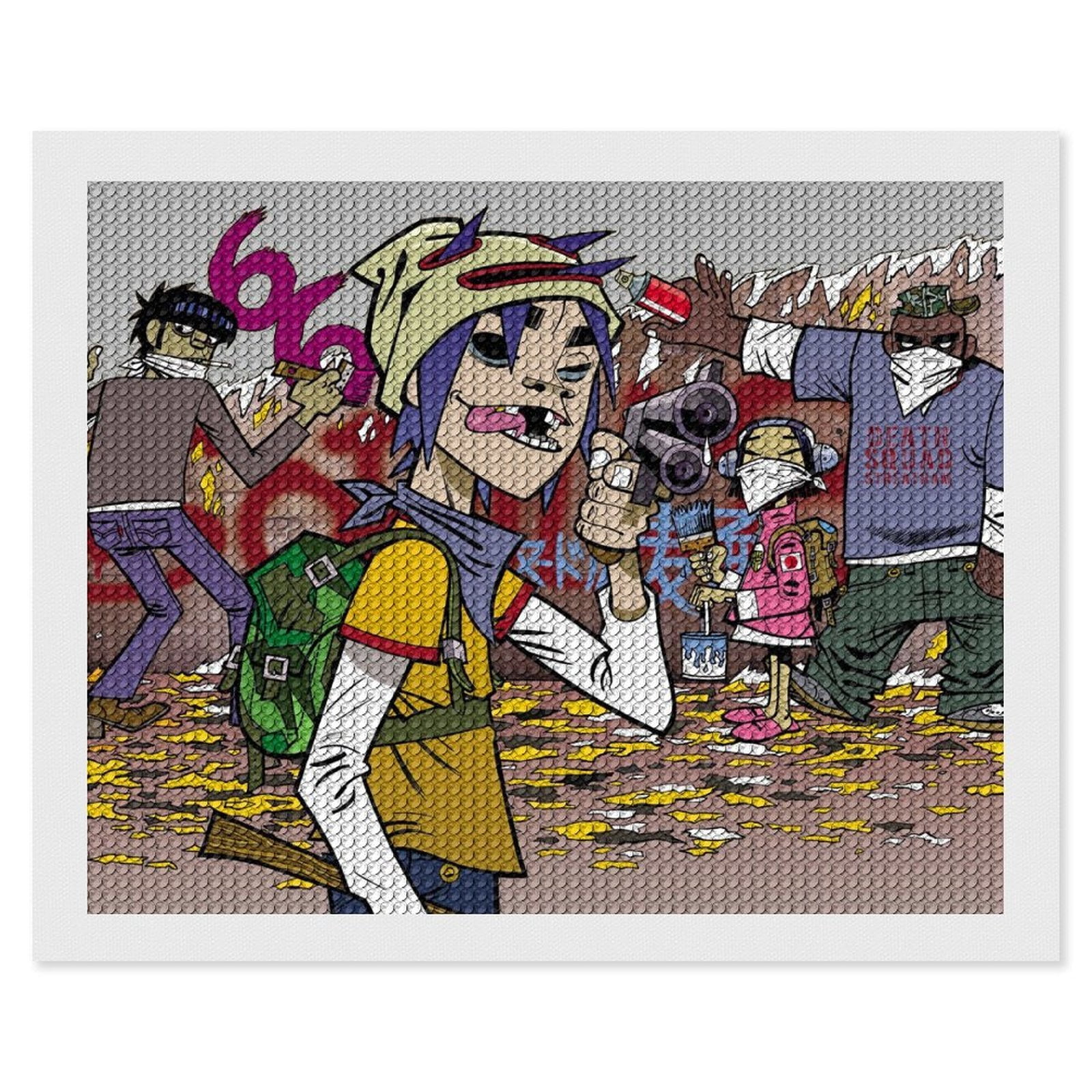 Gorillaz Diamond Art Painting for Adult, DIY Full Round 5D Diamond ...
