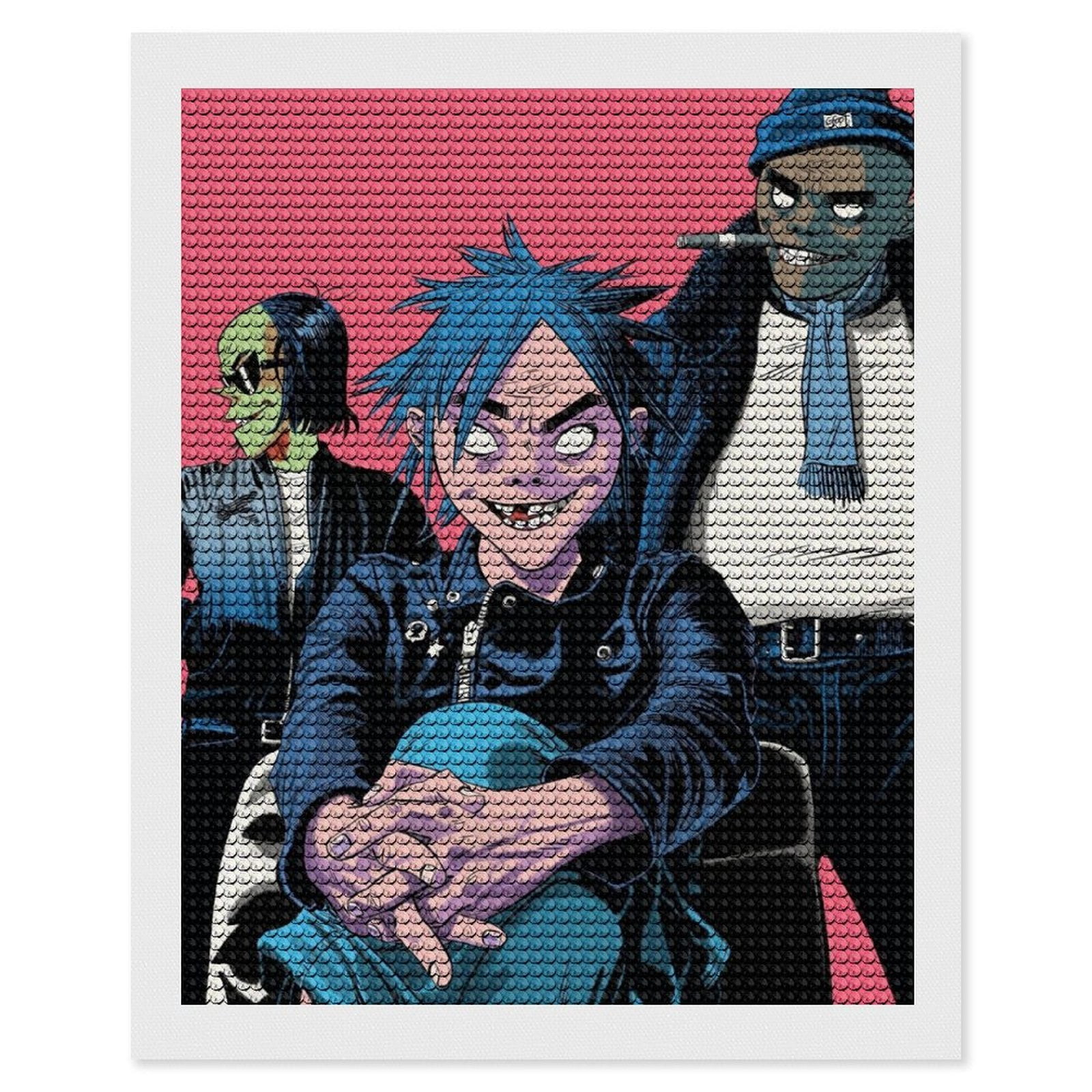 Gorillaz Diamond Art Painting for Adult, DIY Full Round 5D Diamond ...