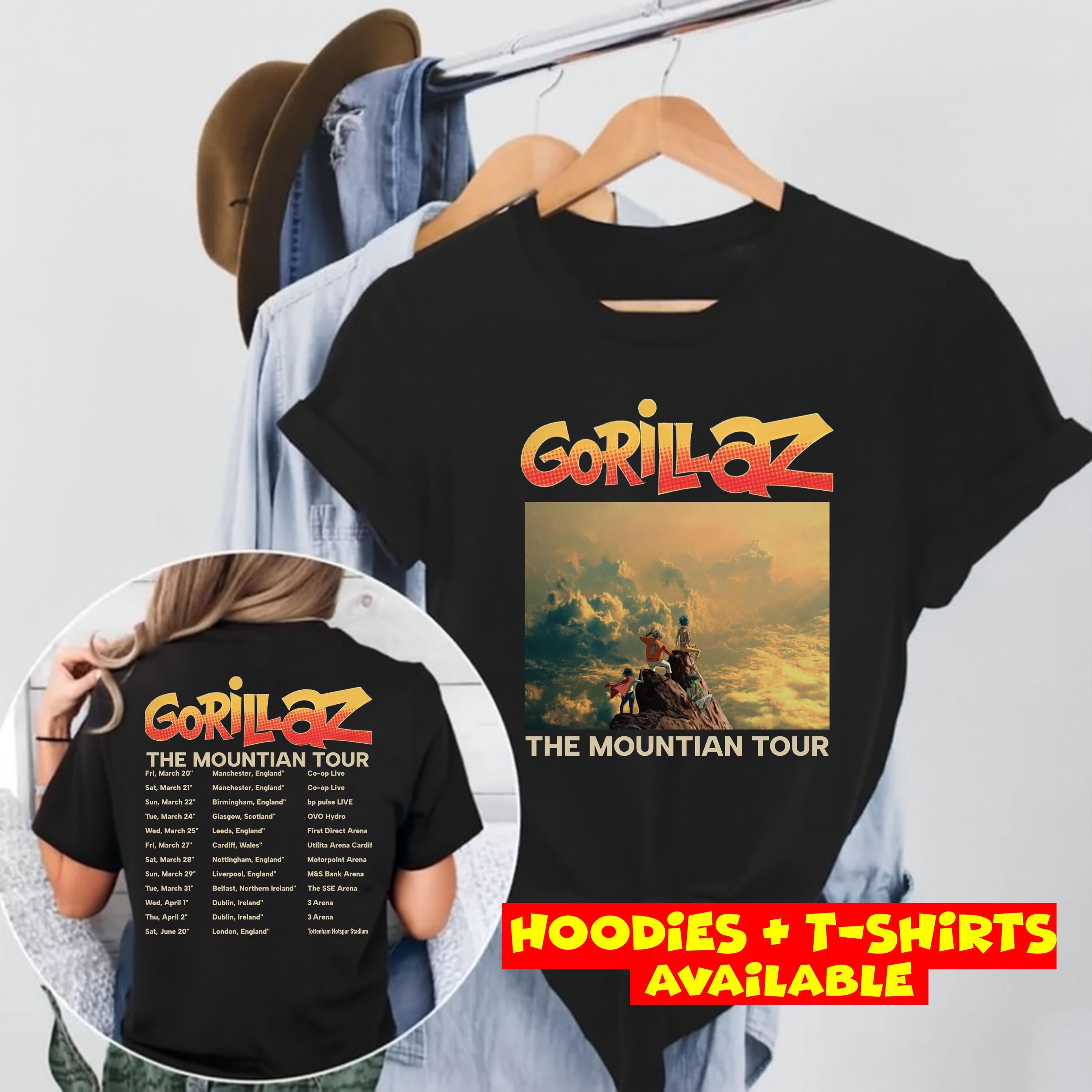 Gorillaz Inspired Cartoon Band Front & back printed T-Shirt, Retro ...