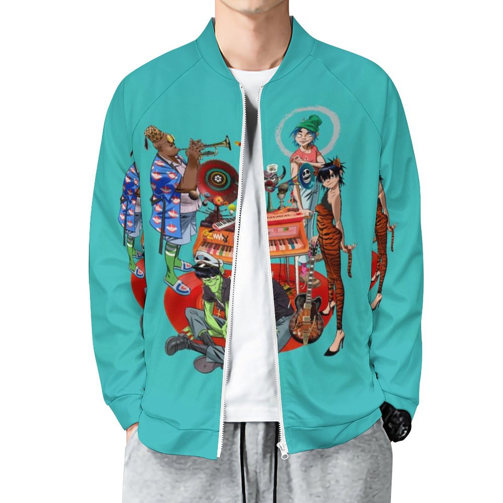 Gorillaz Members Fashion Jacket Mens Windbreaker Coat Lightweight ...