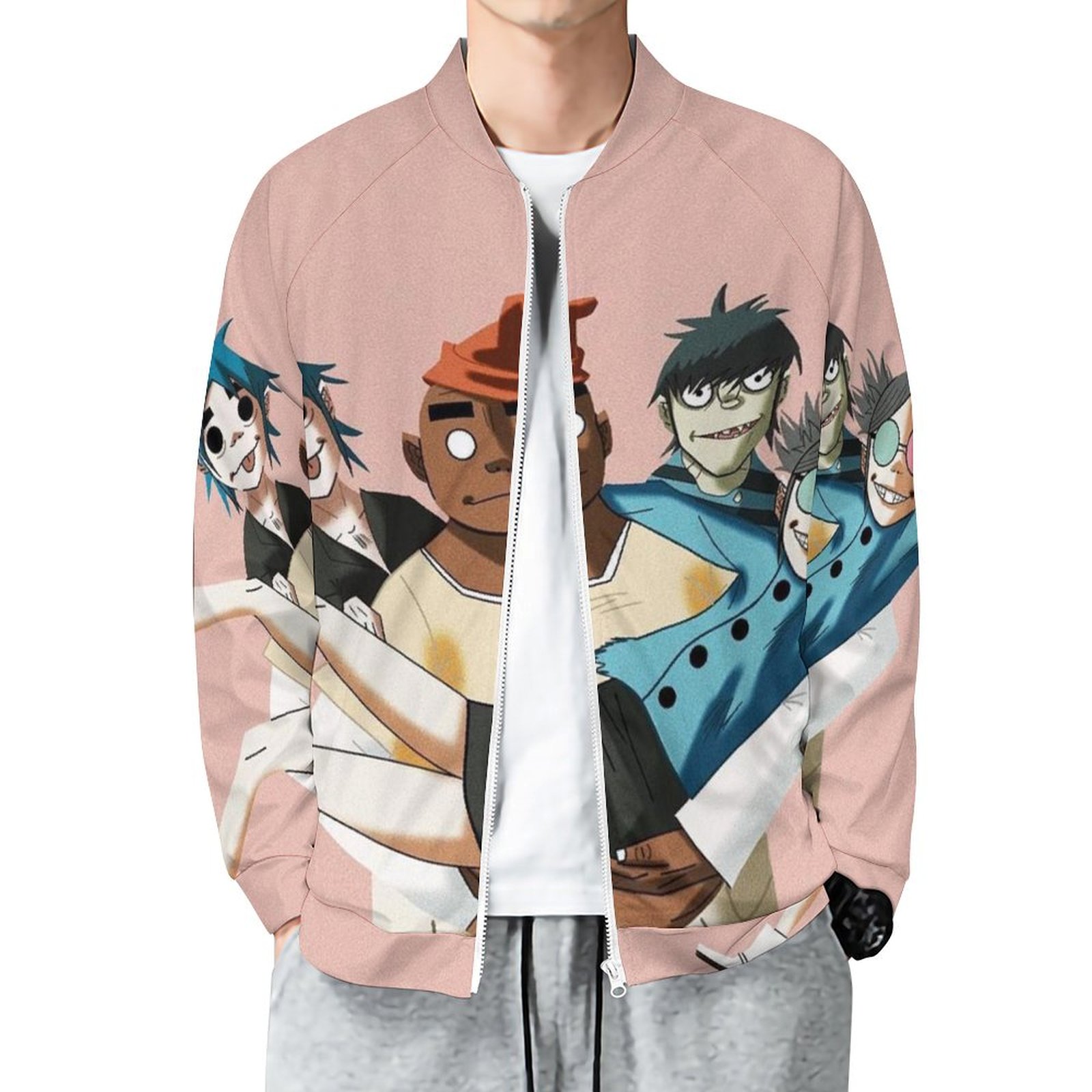 Gorillaz Members Fashion Jacket Mens Windbreaker Coat Lightweight ...