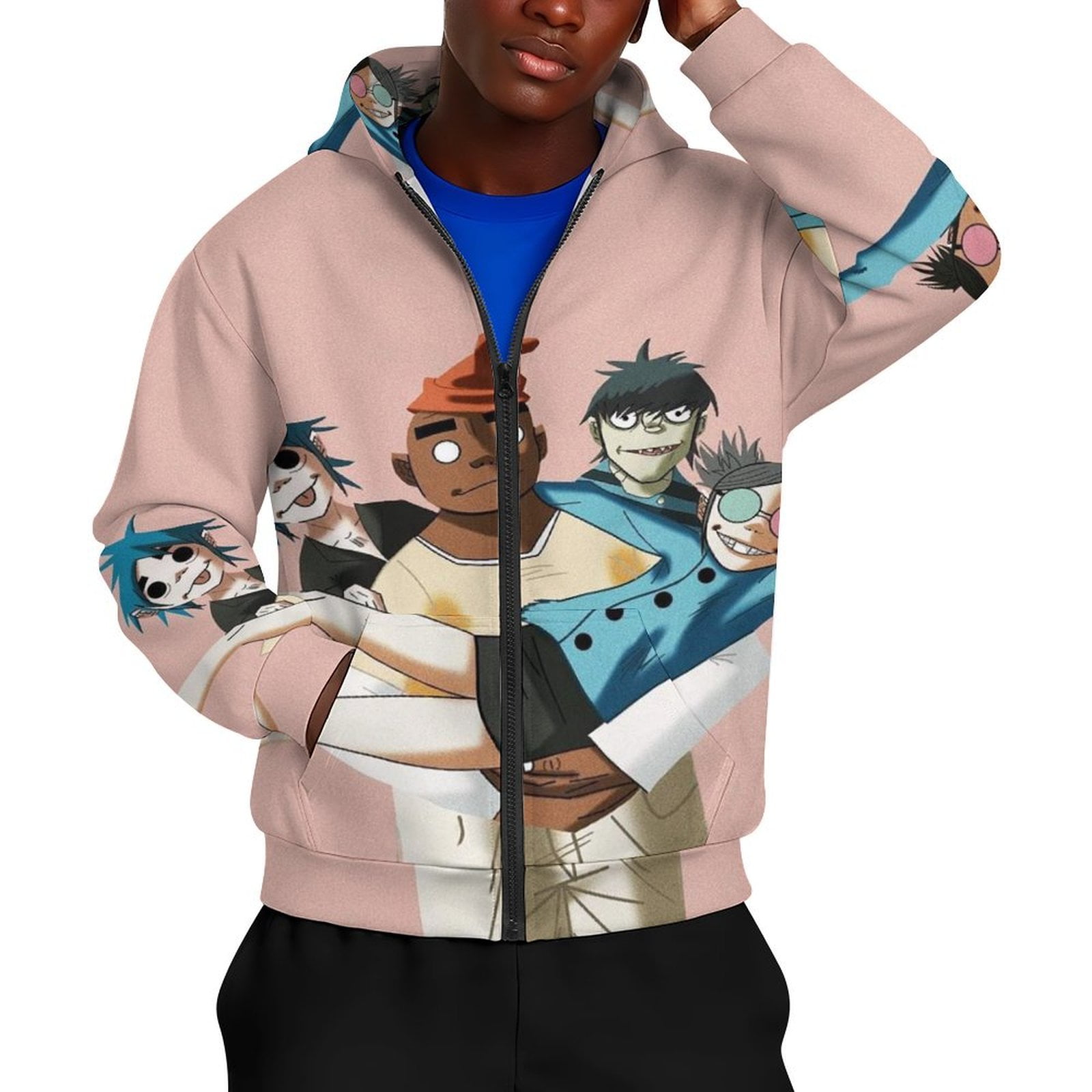Gorillaz Members Teen Sweatshirts Zipper Hoodies Coat Jacket With ...