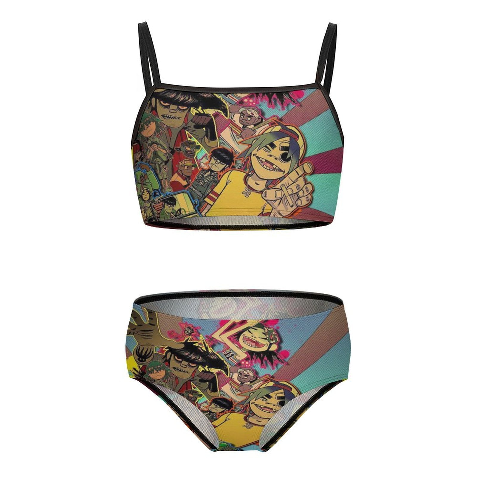 Gorillaz Music Children's Swimsuit Girls Swimwear 2 Piece Bikini Sets ...