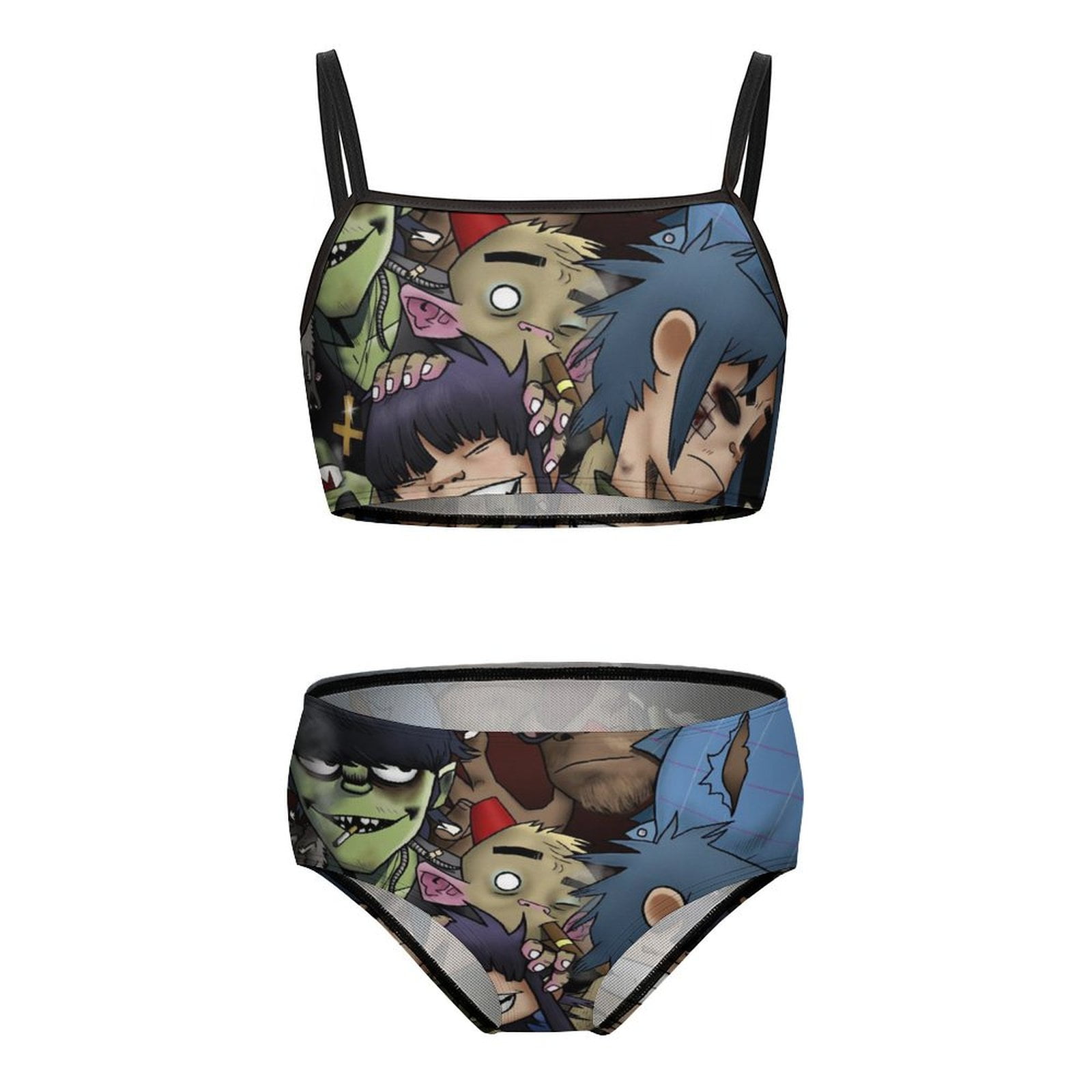 Gorillaz Music Poster Children's Swimsuit Girls Swimwear 2 Piece Bikini ...