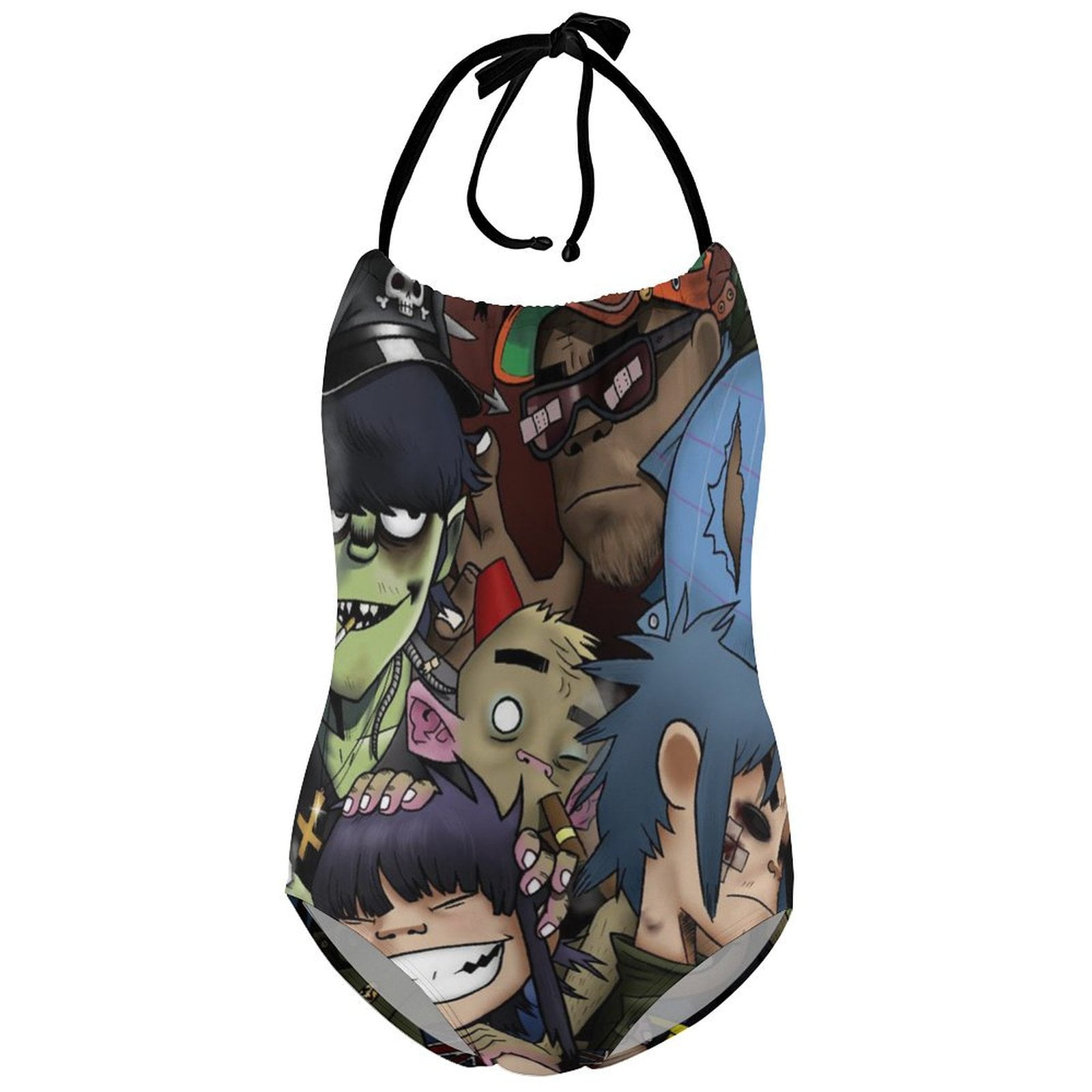 Gorillaz Music Poster Girl's Swimsuit One-piece Summer Hawaii Beach Kid ...