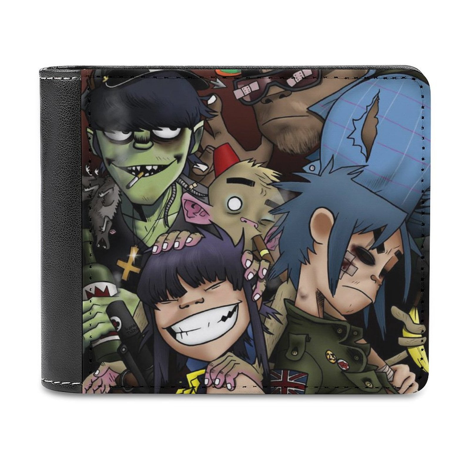 Gorillaz Music Poster PU Leather Wallet With Card Slots Bifold Wallet ...