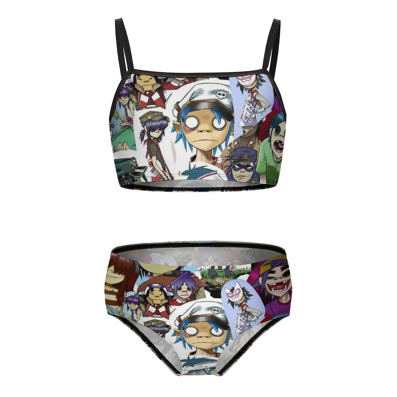 Gorillaz Noodle Music Children's Swimsuit Girls Swimwear 2 Piece Bikini ...