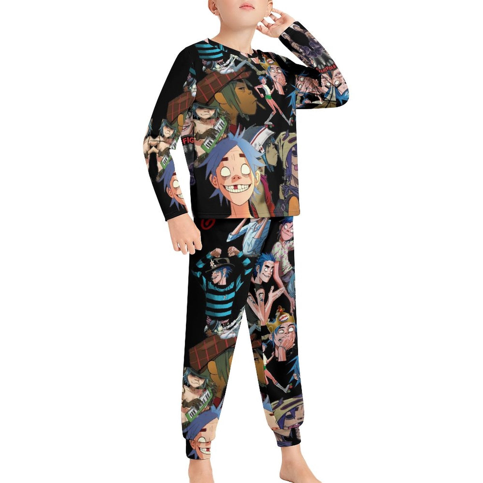 Gorillaz Pajamas Set Long Sleeve PJs Sleepwear - Walmart.com