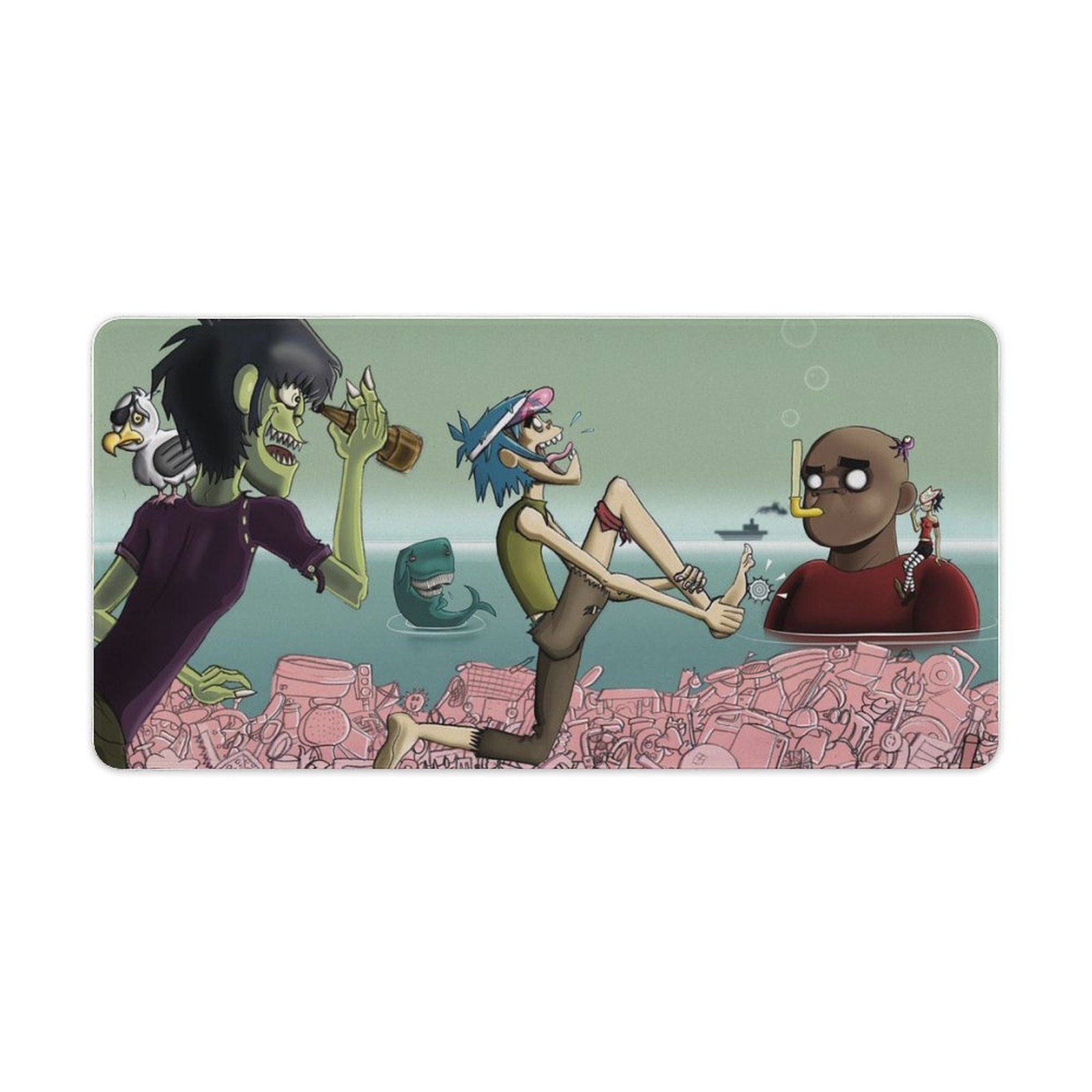Gorillaz Plastic Beach Mouse Pad No-sliped Large Mousepad Extended ...