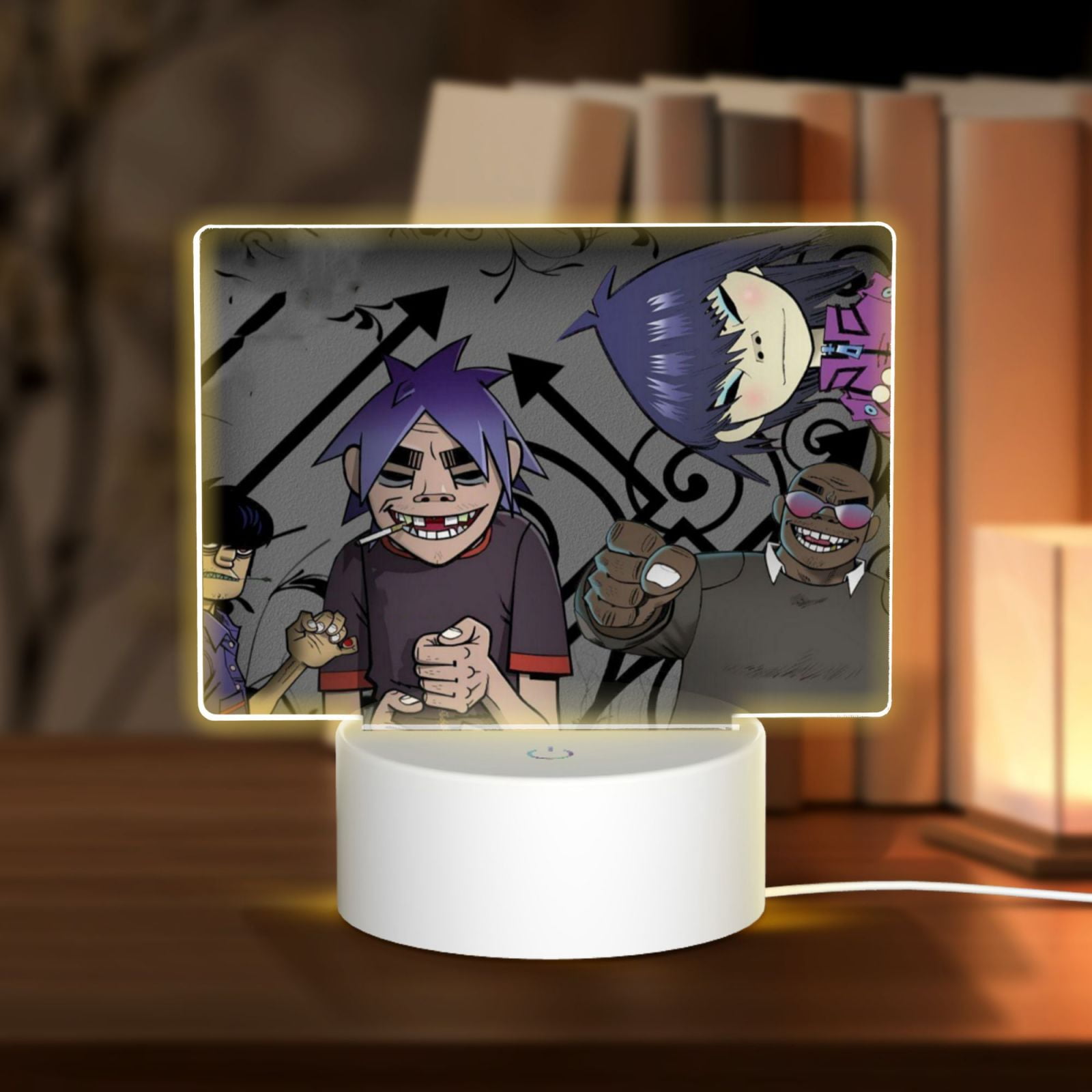 Gorillaz Poster Rectangular Acrylic Night Light Adjustable 3 Light ...