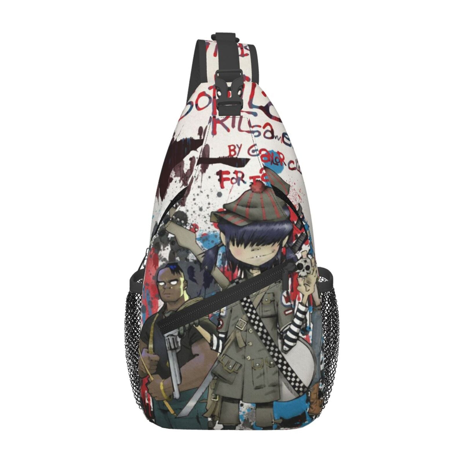 Gorillaz Sling Backpack Travel Hiking Chest Bag Daypack Multipurpose ...