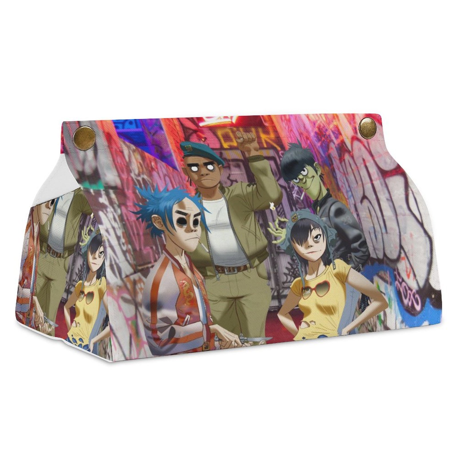 Gorillaz Tissue Box Cover PU Tissue Paper Case Pouch Holder Bag Napkin ...