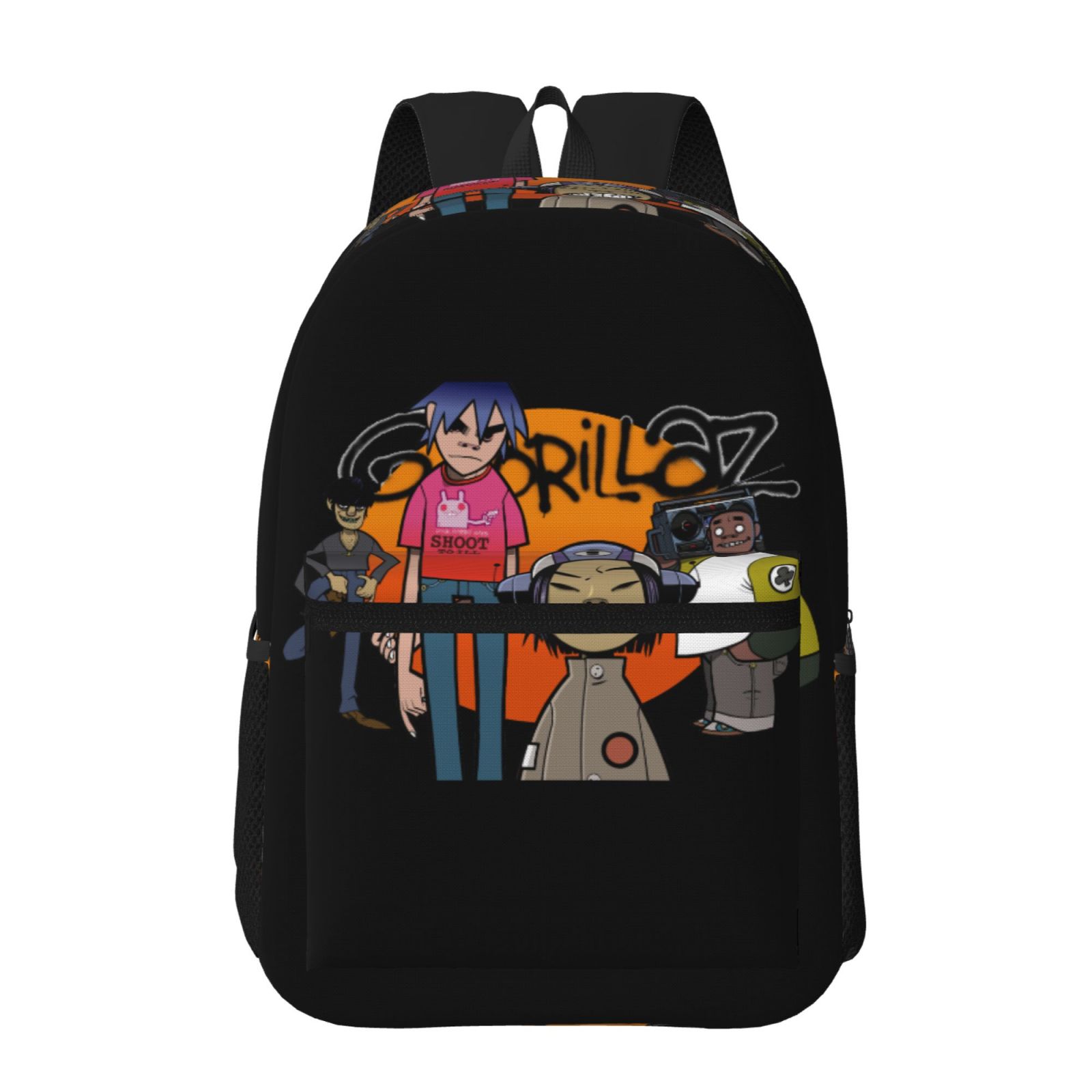 Gorillaz Travel Laptop Backpack College School Computer Bag Black ...