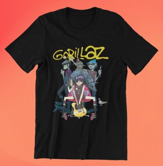Gorillaz merch shirt vintage, band - Russel Hobbs, Murdoc Niccals, 2D ...