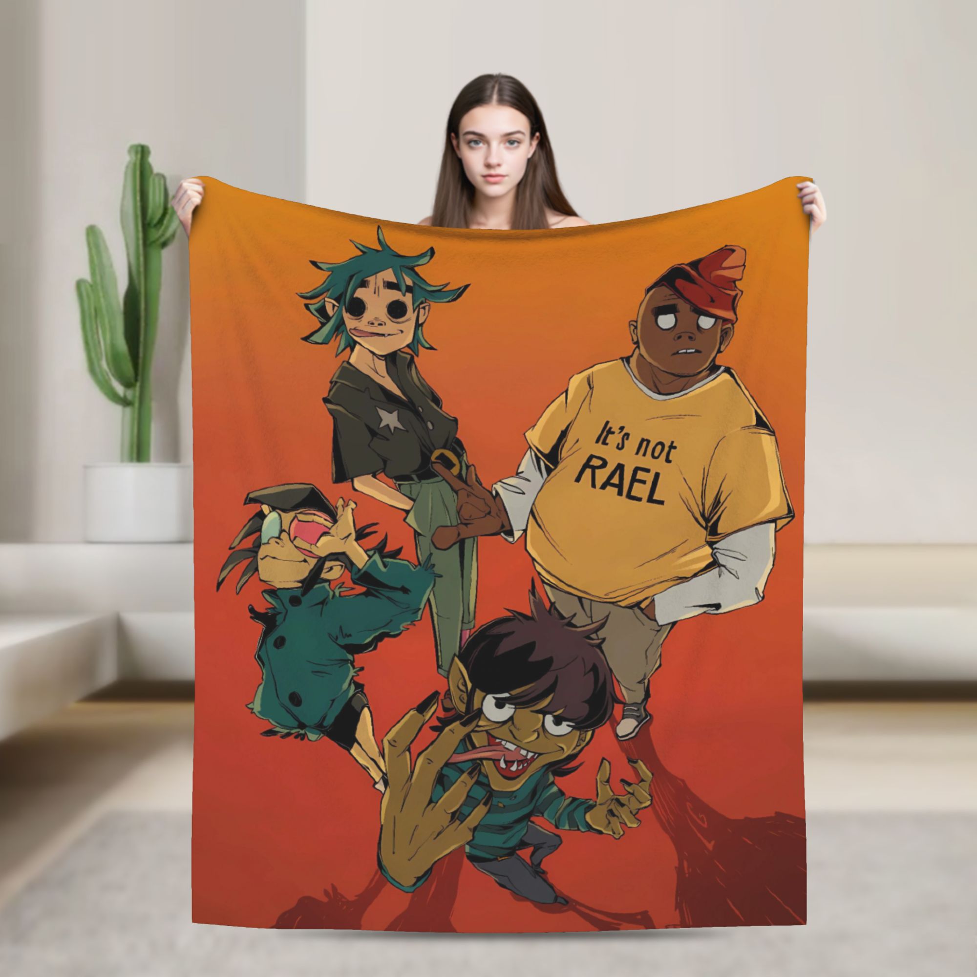 Gorillazs Blanket Band Rock Super Warm Novelty Plush Throw Blanket For ...