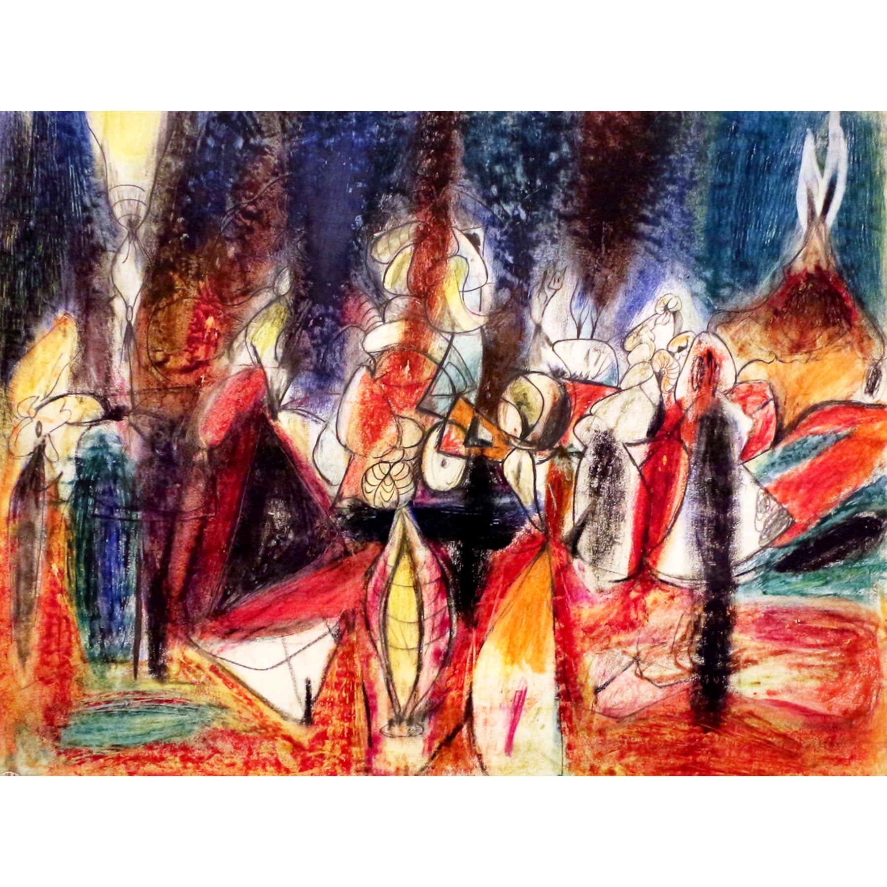 Gorky Carnevale Carnival Expressionist Painting Extra Large Art Print ...