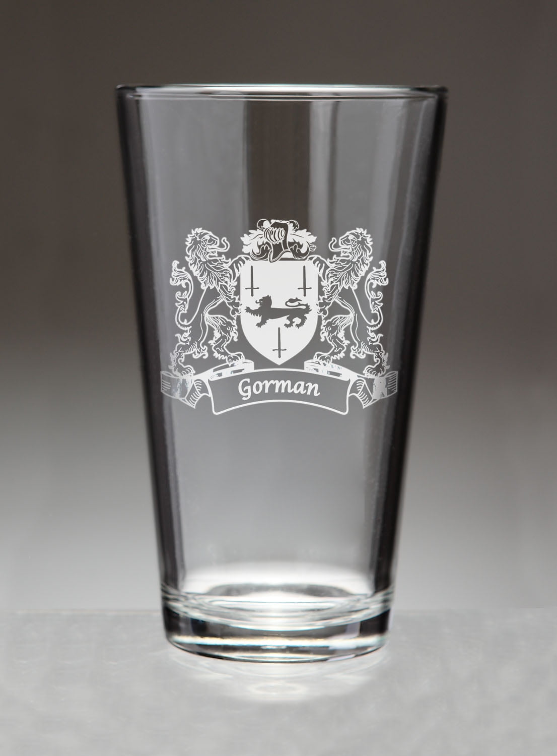 Gorman Irish Coat of Arms Lions Pint Glasses (Sand Etched) - Walmart.com