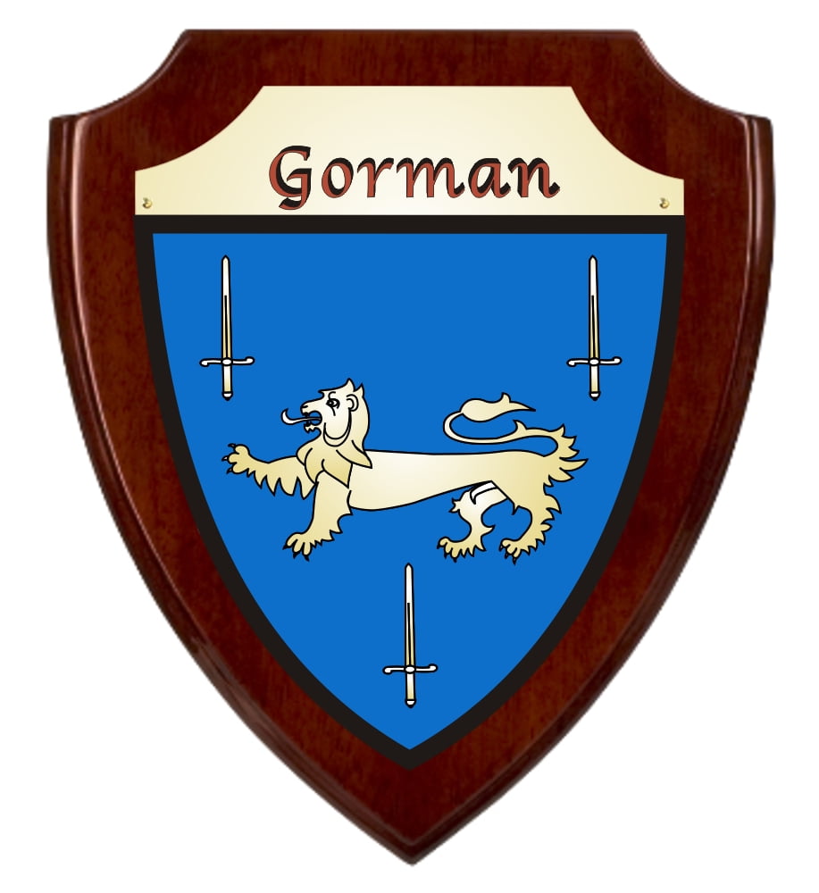 Gorman Irish Coat of Arms Shield Plaque - Rosewood Finish - Walmart.com