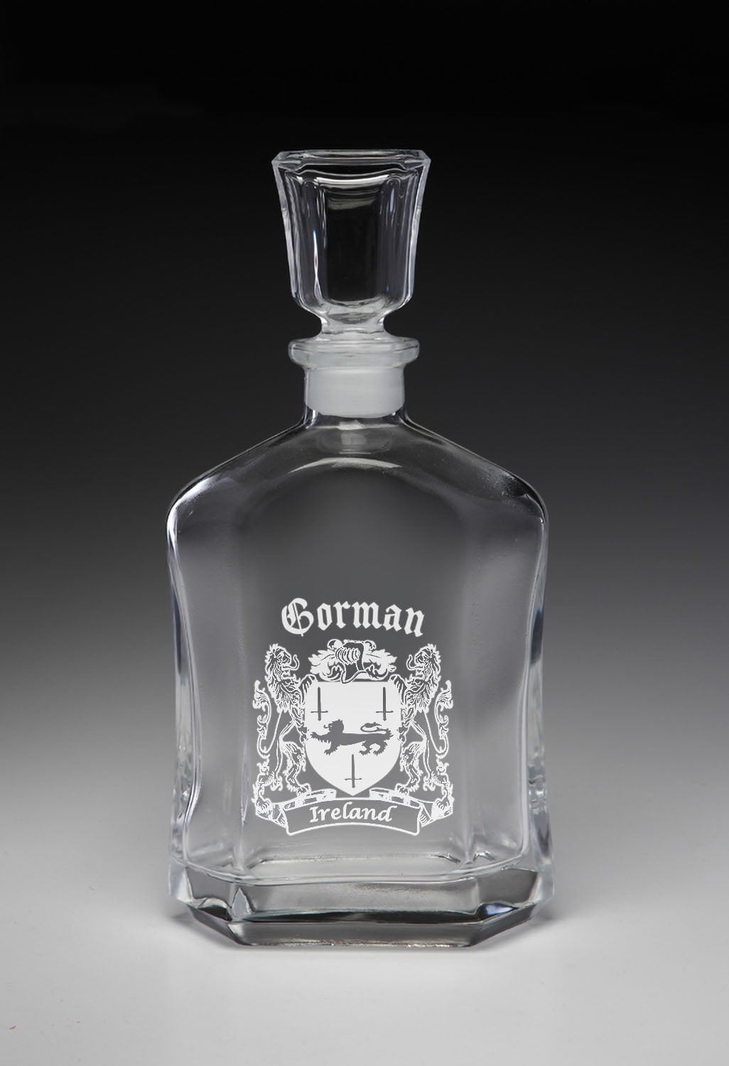 Gorman Irish Coat of Arms Whiskey Decanter (Sand Etched) - Walmart.com