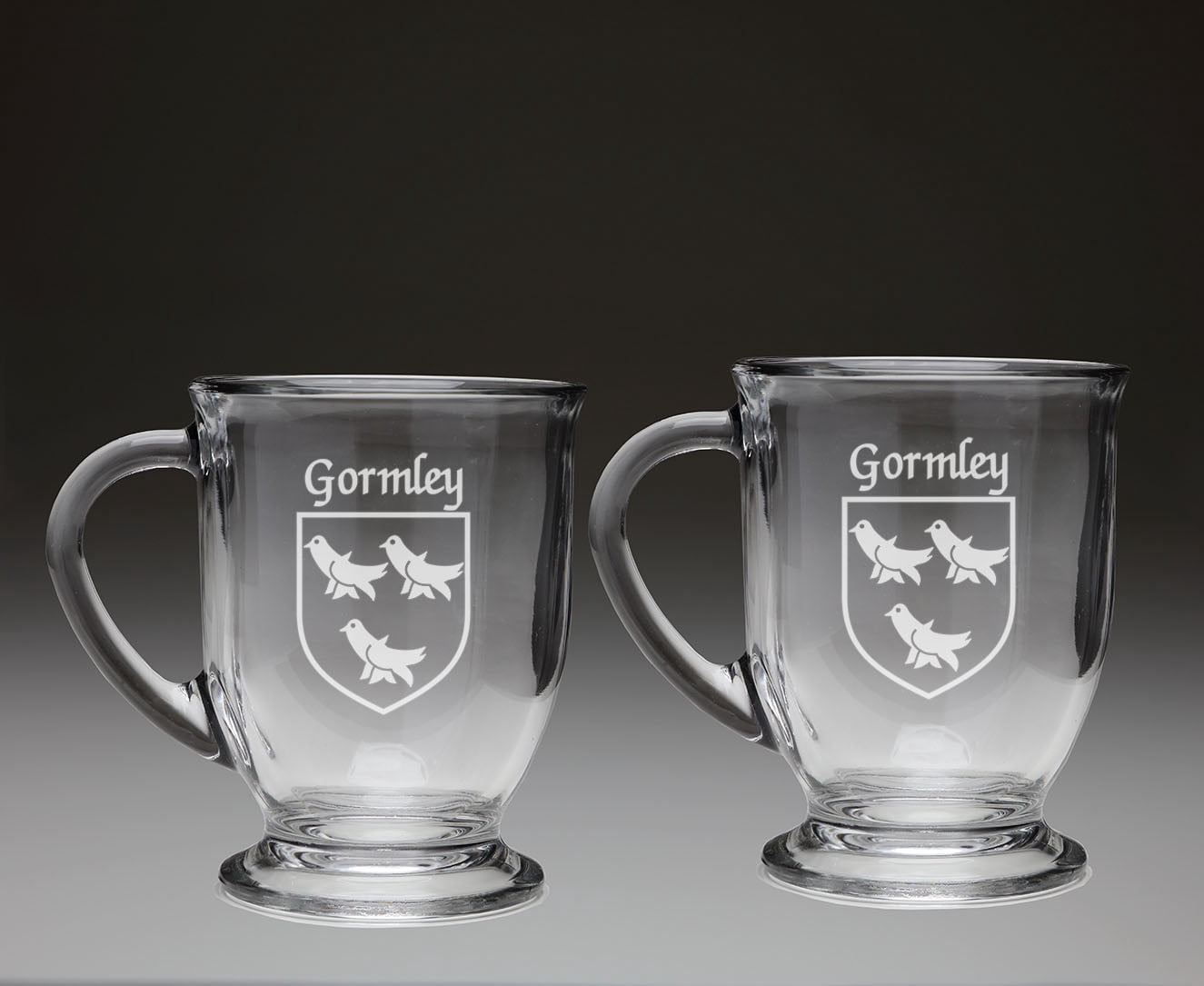 Gormley Irish Coat of Arms Glass Coffee Mugs - Set of 2 - Walmart.com