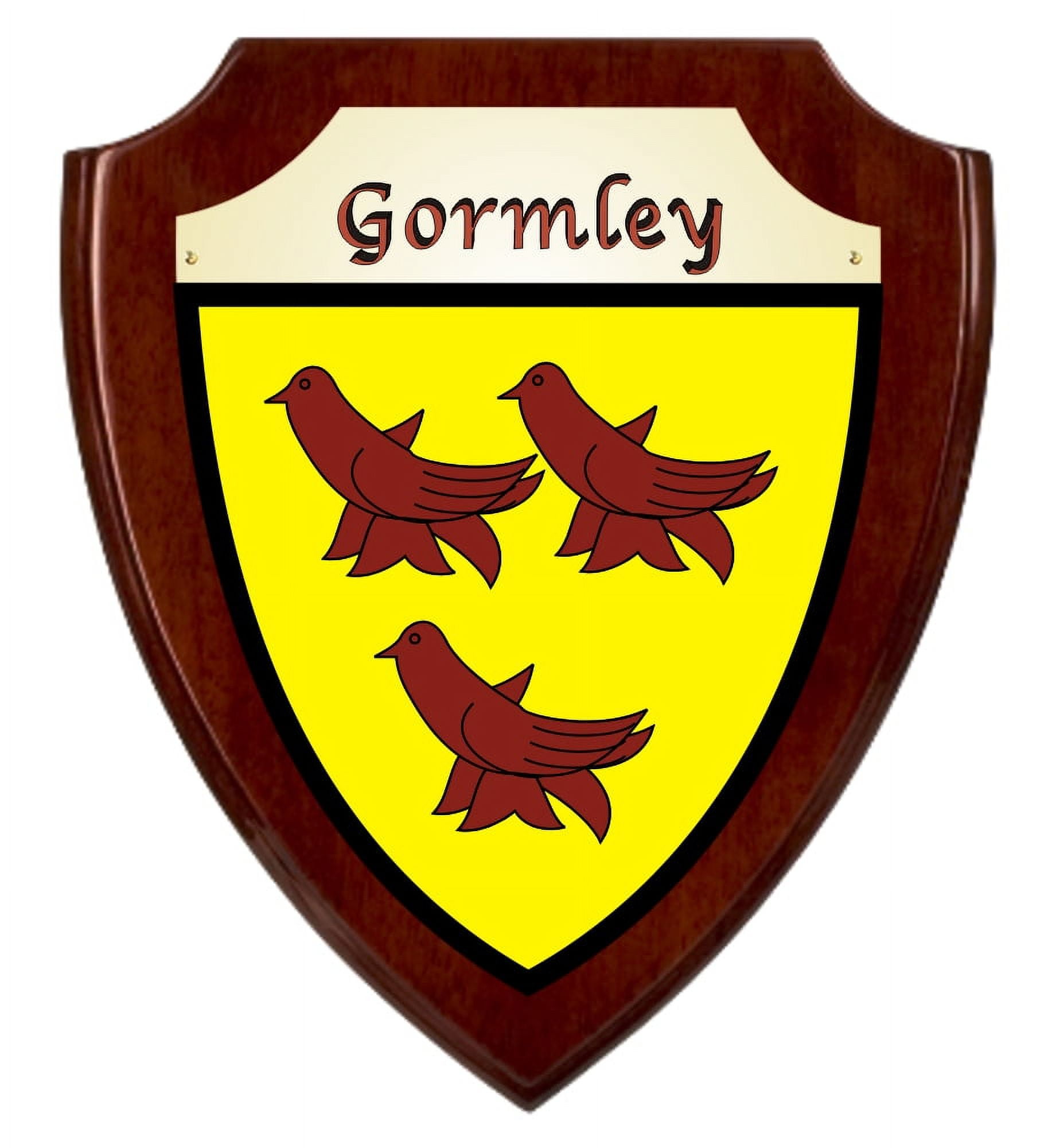 Gormley Irish Coat of Arms Shield Plaque - Rosewood Finish - Walmart.com