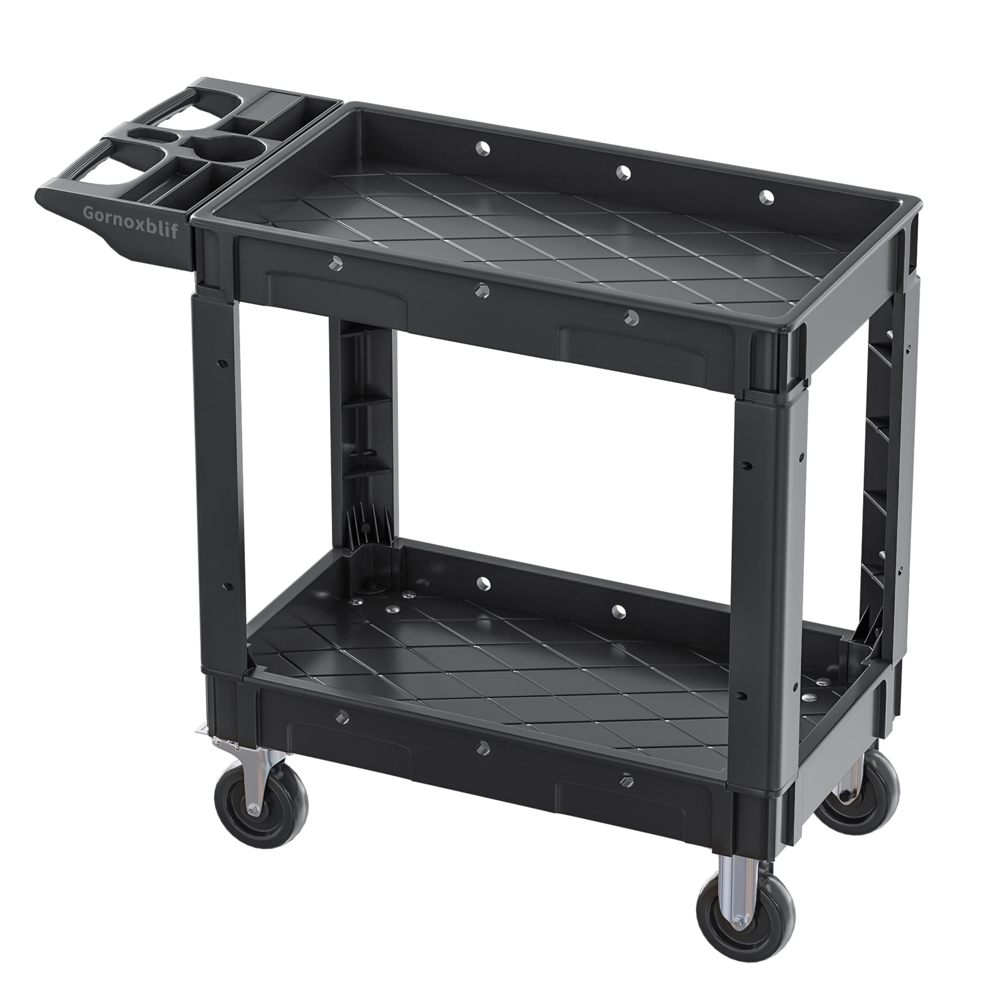 Gornoxblif Utility Cart with Wheels, Plastic Rolling Utility Cart ...