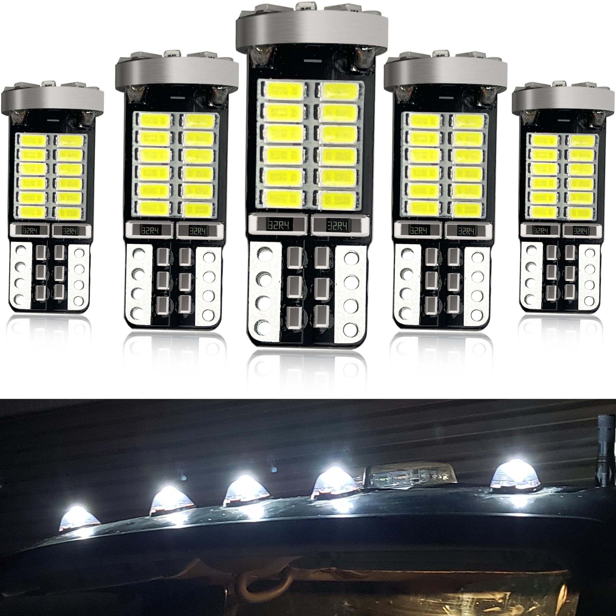 Gorromp LED Roof Cab IFF17 Marker Lights Bulbs for Ford 1999-up F150 ...
