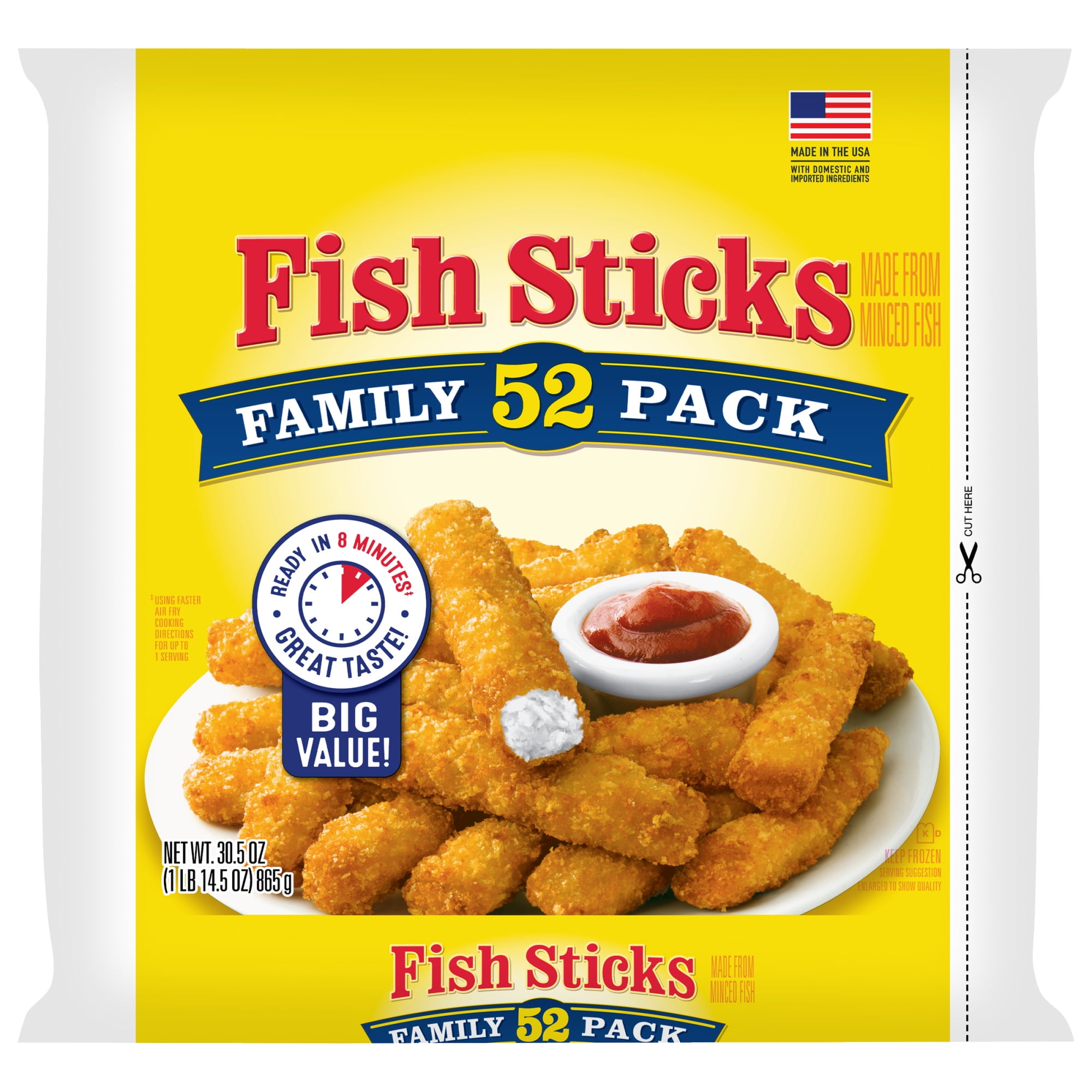 Gorton’s Crunchy Breaded Fish Sticks Cut from Real Fish, Wild Caught ...