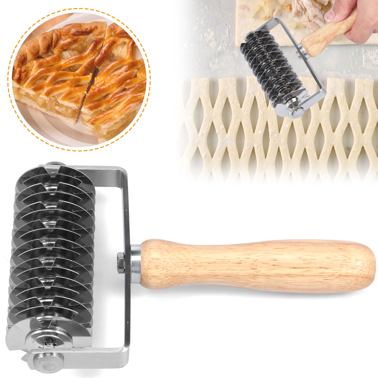 Gorware Lattice Cutter Stainless Steel Dough Lattice Roller Pastry ...