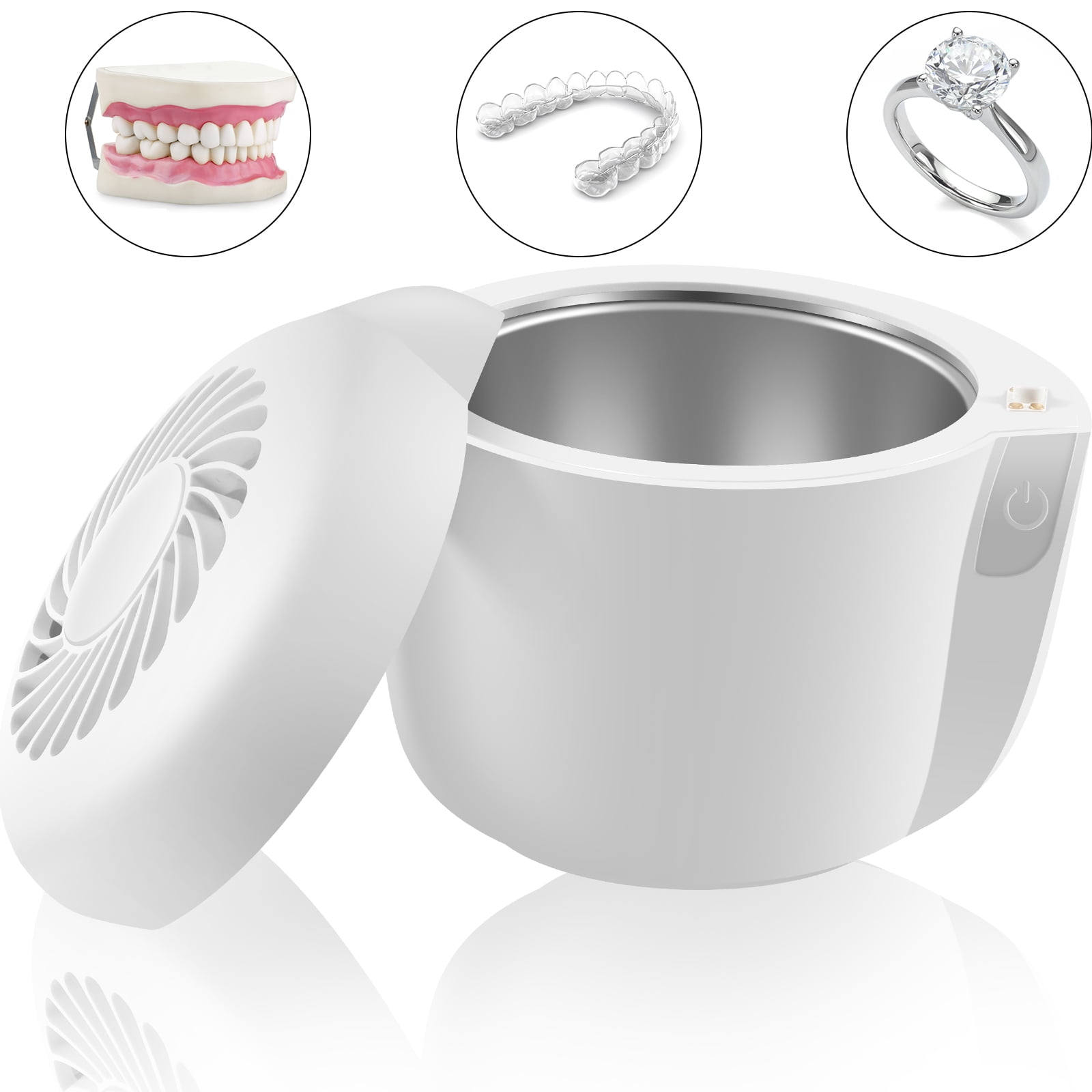 Gorware Ultrasonic Retainer Cleaner Ultrasonic Jewelry Cleaner with LED ...