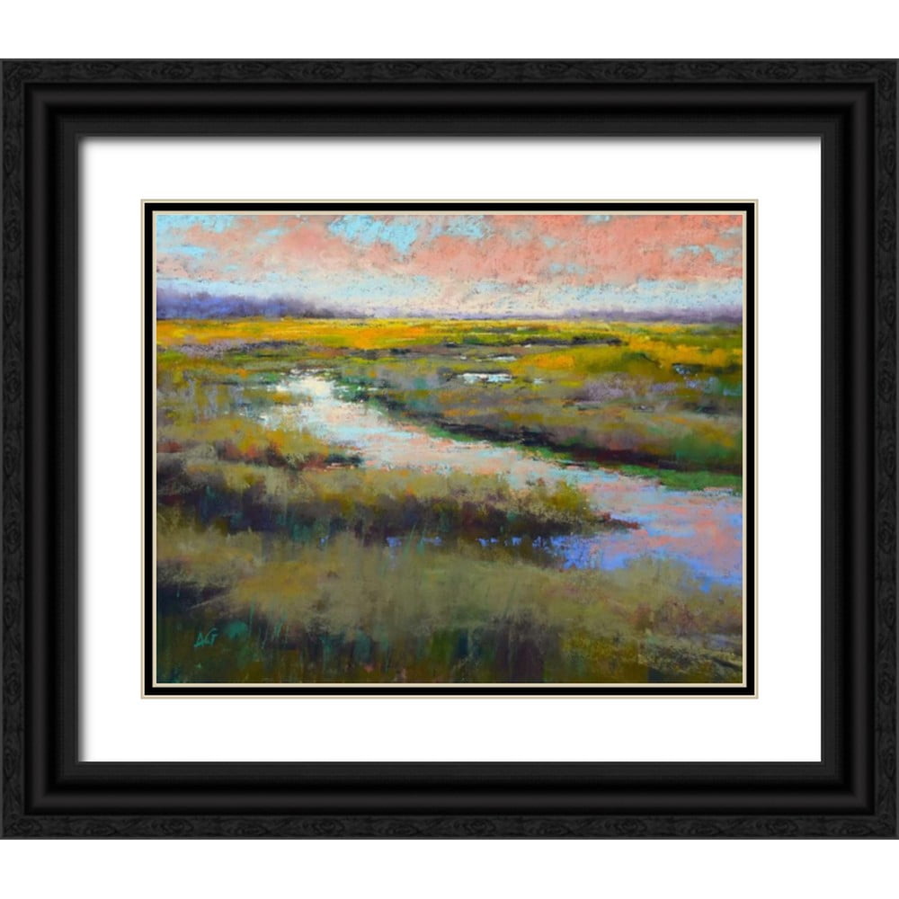 Gos, Alejandra 32x26 Black Ornate Wood Framed with Double Matting ...