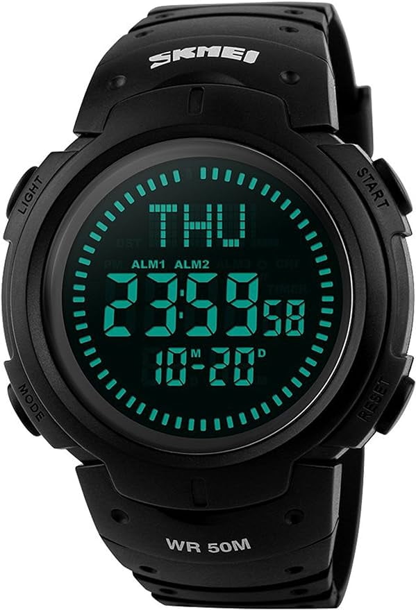 Gosasa Men’s Watch Sports Digital Compass Survival 50M Waterproof ...