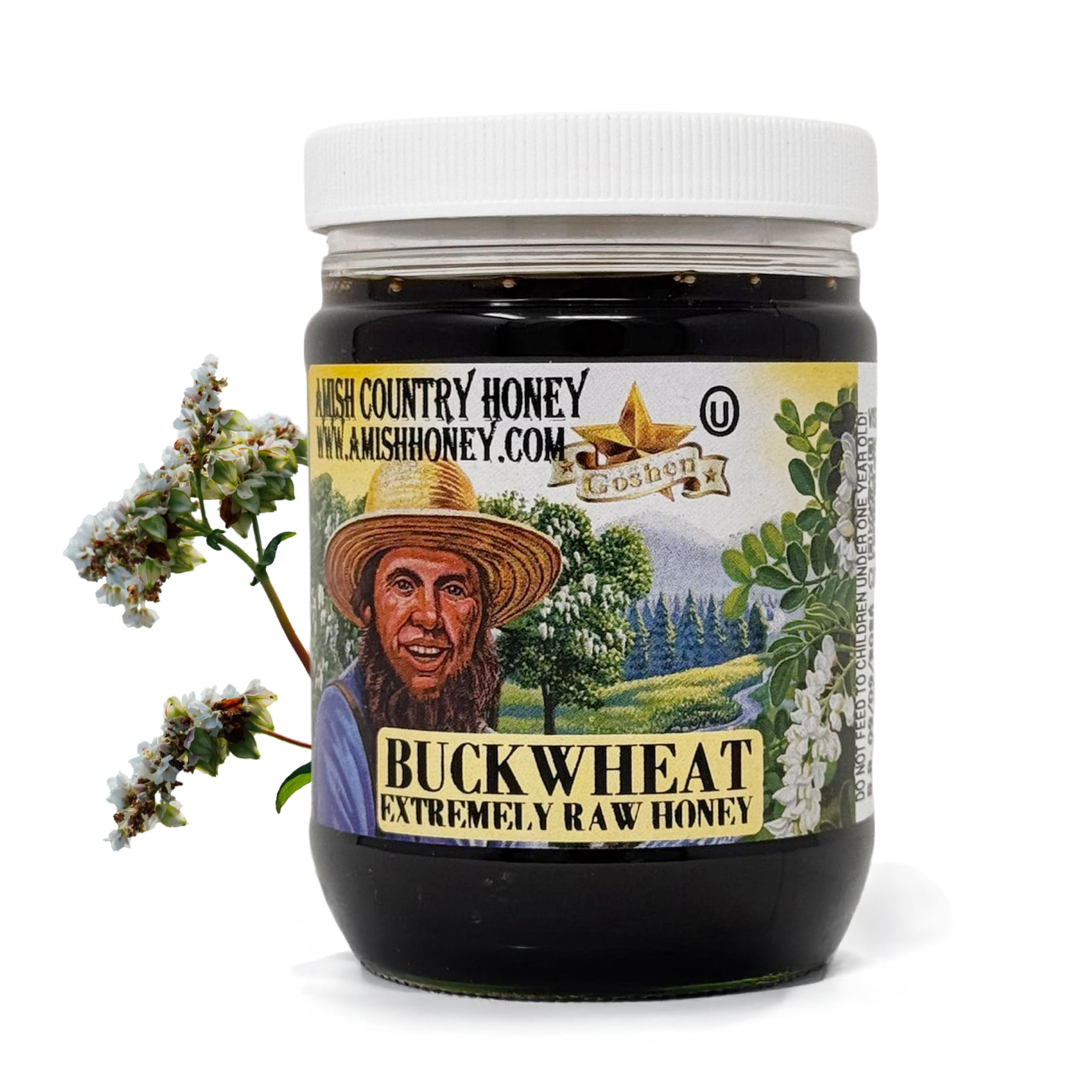Goshen Honey Extremely Raw DEF29 Buckwheat Dark Honey - Unprocessed ...