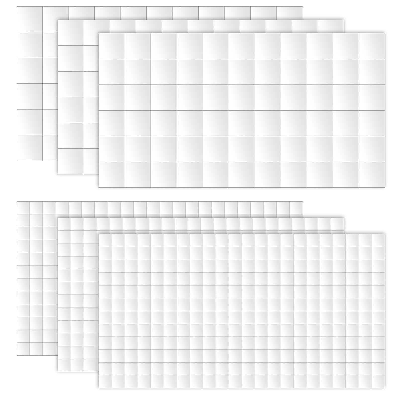 Gosknor 6 Sheets/990pcs Double Sided MDA05 Foam Squares for 0.47 & 0.24 ...