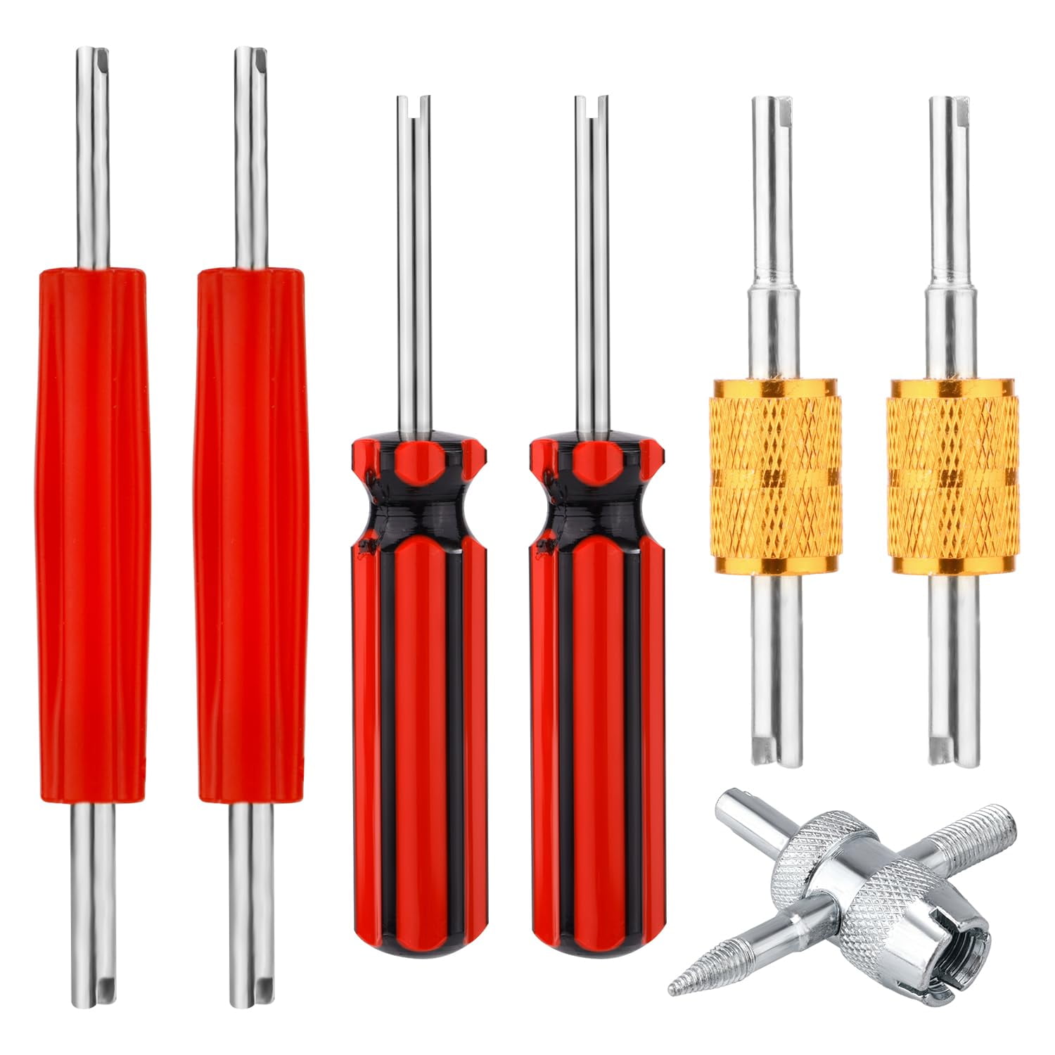 Gosknor 7pcs Valve Stem Removal Tools, Single and Double Heads Valve ...
