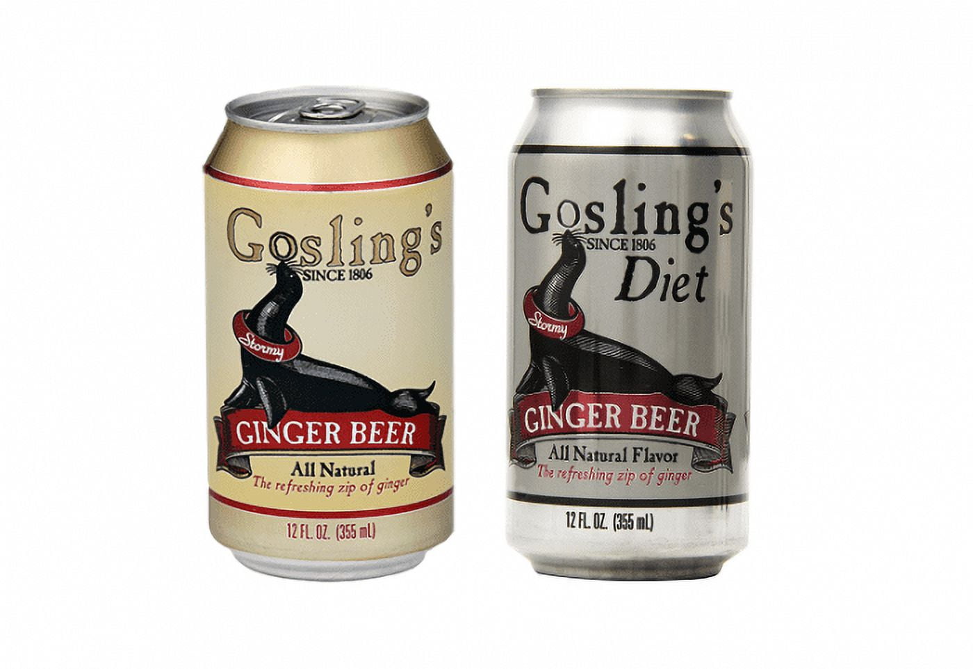 Oasis Snacks Gosling's Ginger Soda Variety Pack, 12 oz Cans, Regular ...
