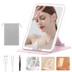 FUNTOUCH Portable LED Lighted Makeup Mirror, Dimmable Touch Control ...
