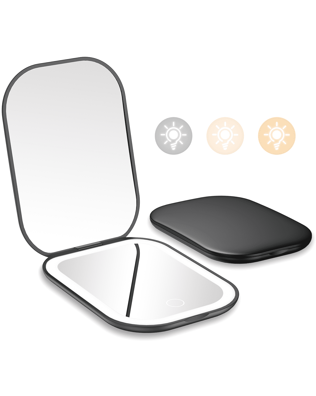 Gospire Ultra-Slim Lighted Travel Makeup Mirror with 3X Magnifying ...
