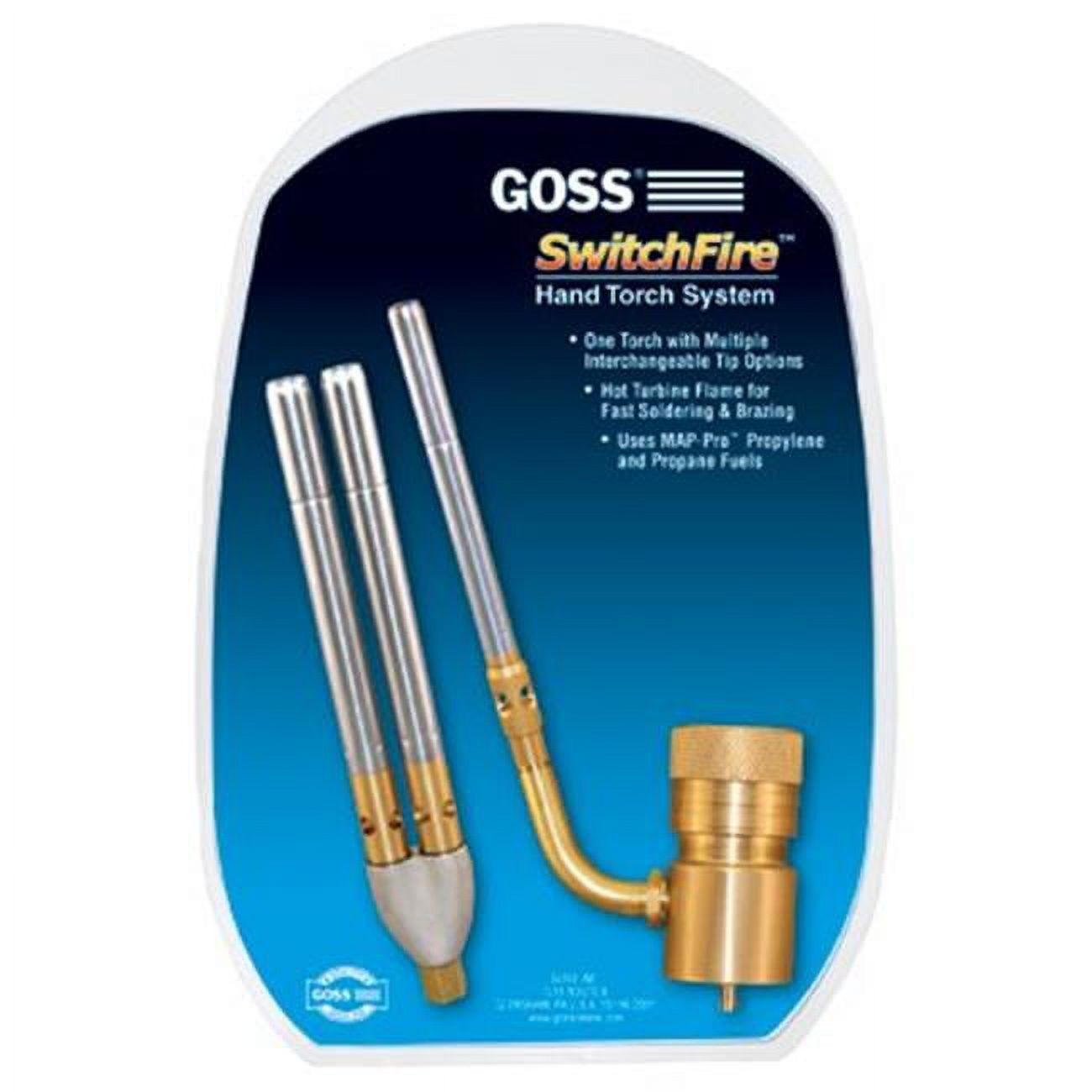 Goss SwitchFire Hand Torch Kits, Braze/Solder, Regulator; Single Tip ...