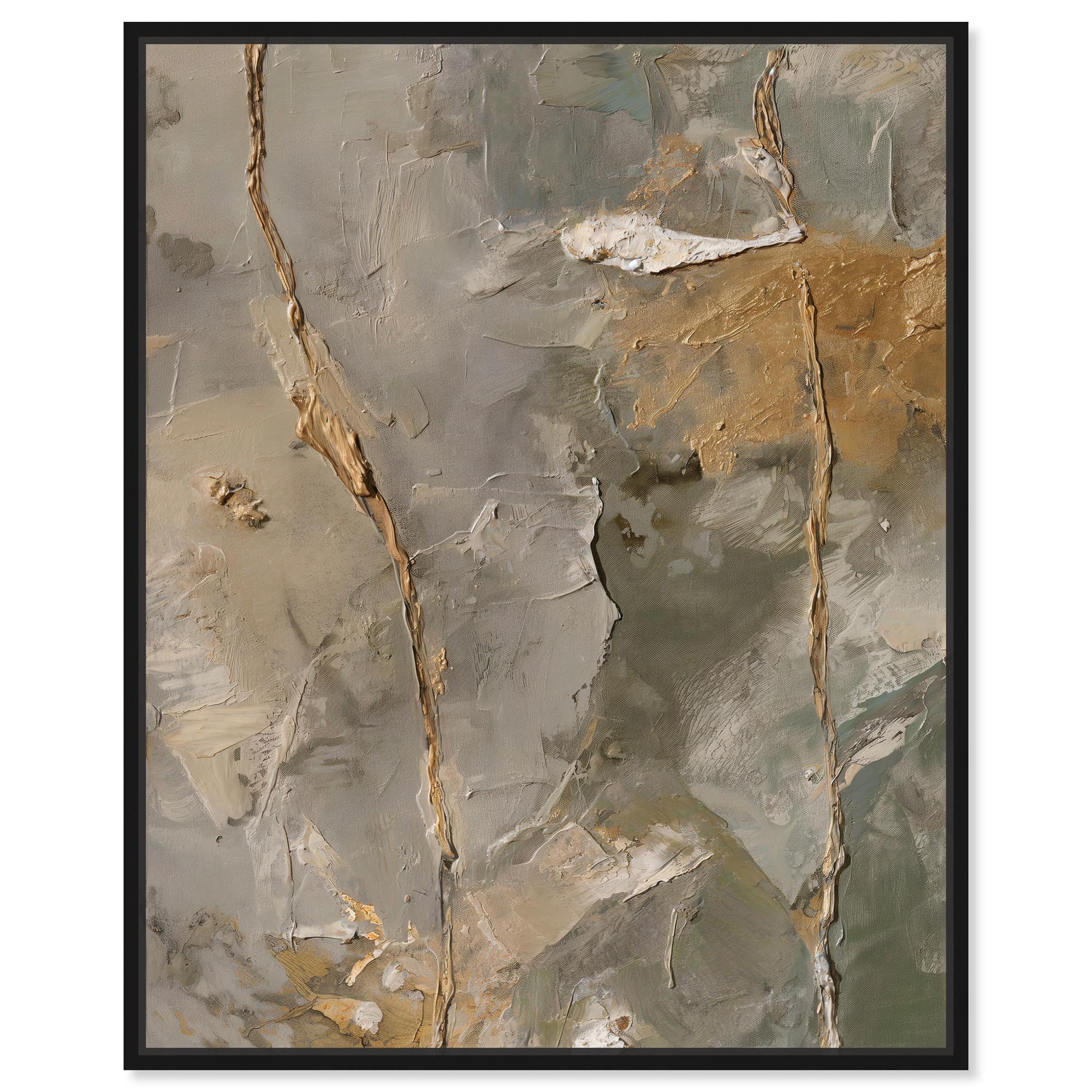 Gossamer Pathways II Canvas Textured Abstract by Art Remedy, Black ...